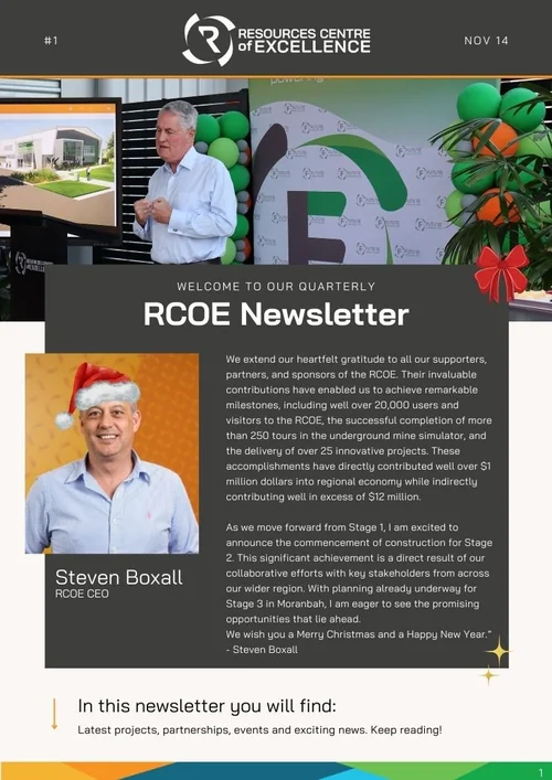 November 2024 RCOE Newsletter #1 — Resources Centre of Excellence