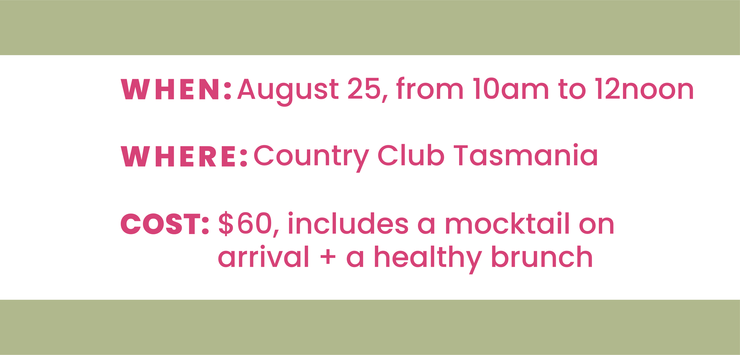 Women's Health Brunch | With Dr Chantel Thornton — Clifford Craig ...