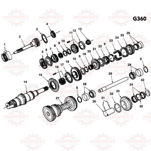 Getrag G360 Manual Transmission Parts Illustration