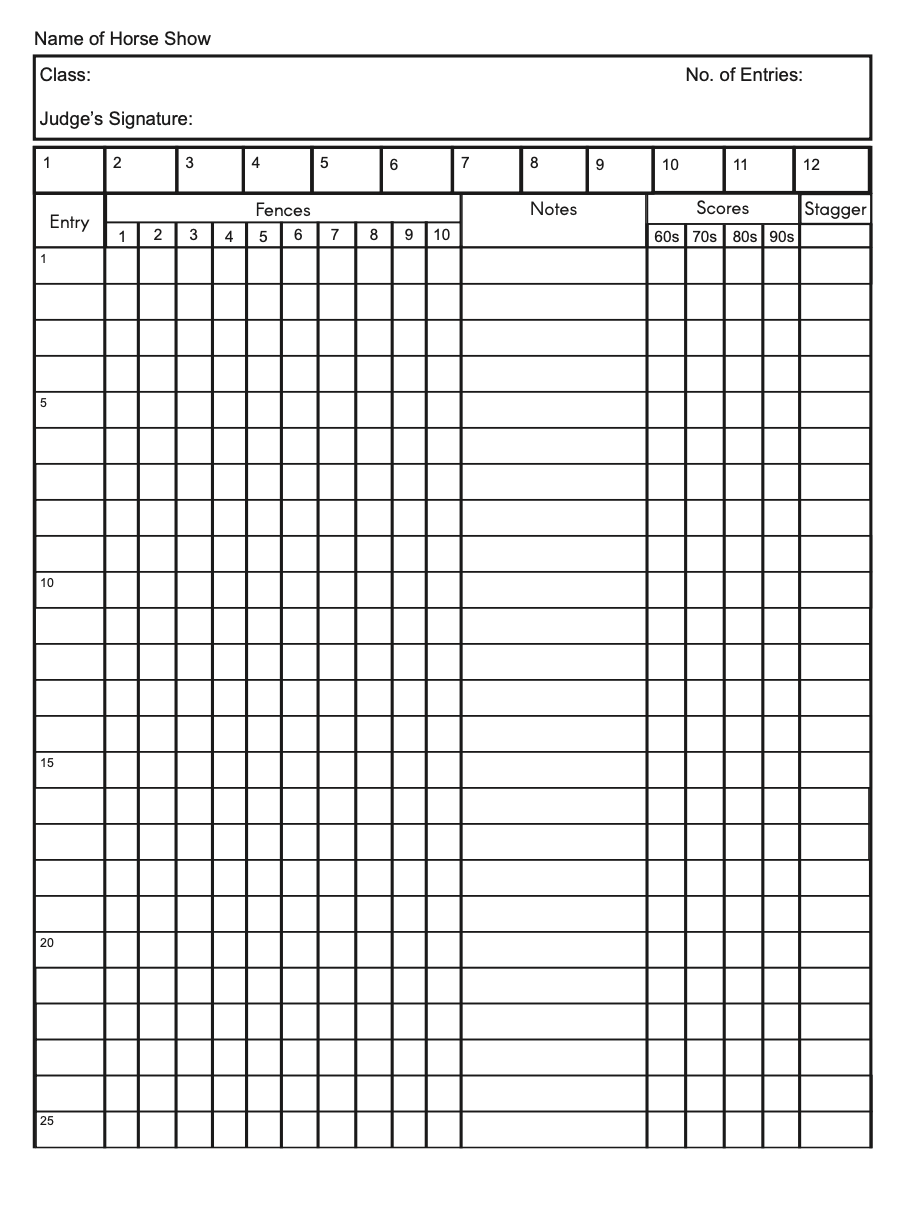 Judging Materials Judging Hunters Equitation Judging Materials Judging Hunters Equitation
