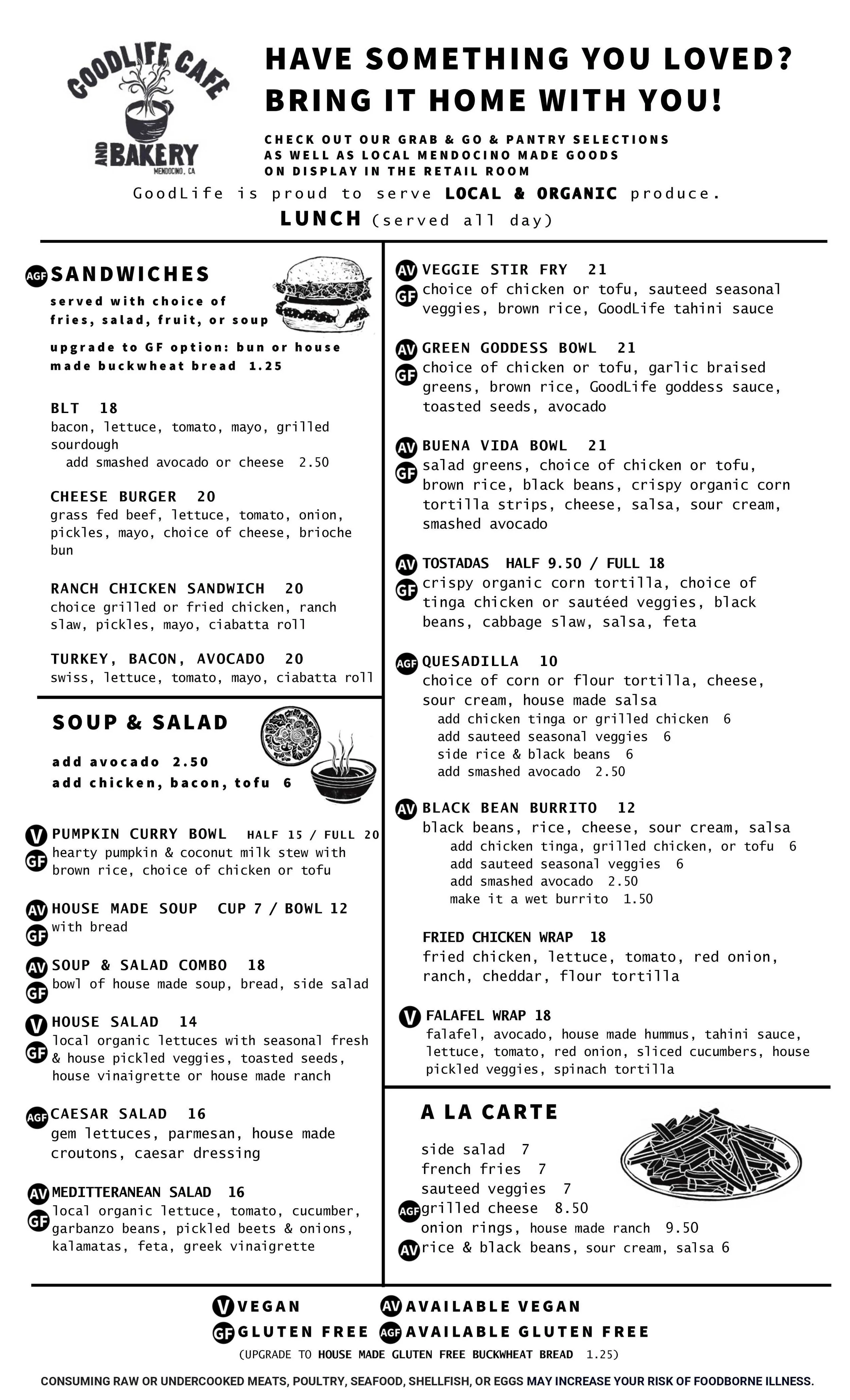 Lunch — GoodLife Cafe & Bakery