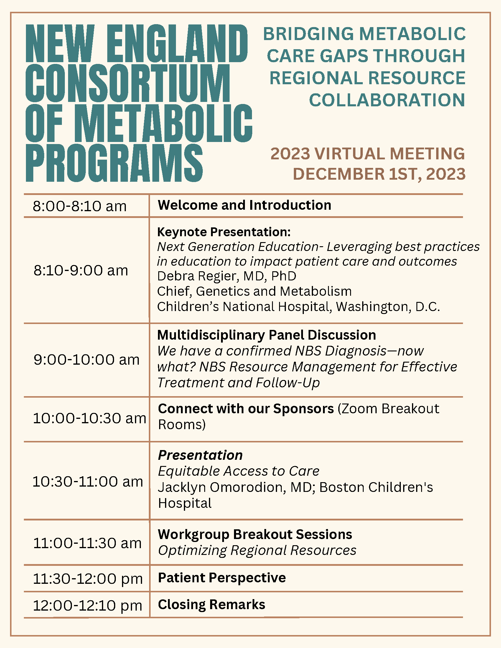 Annual Meeting — New England Consortium of Metabolic Programs