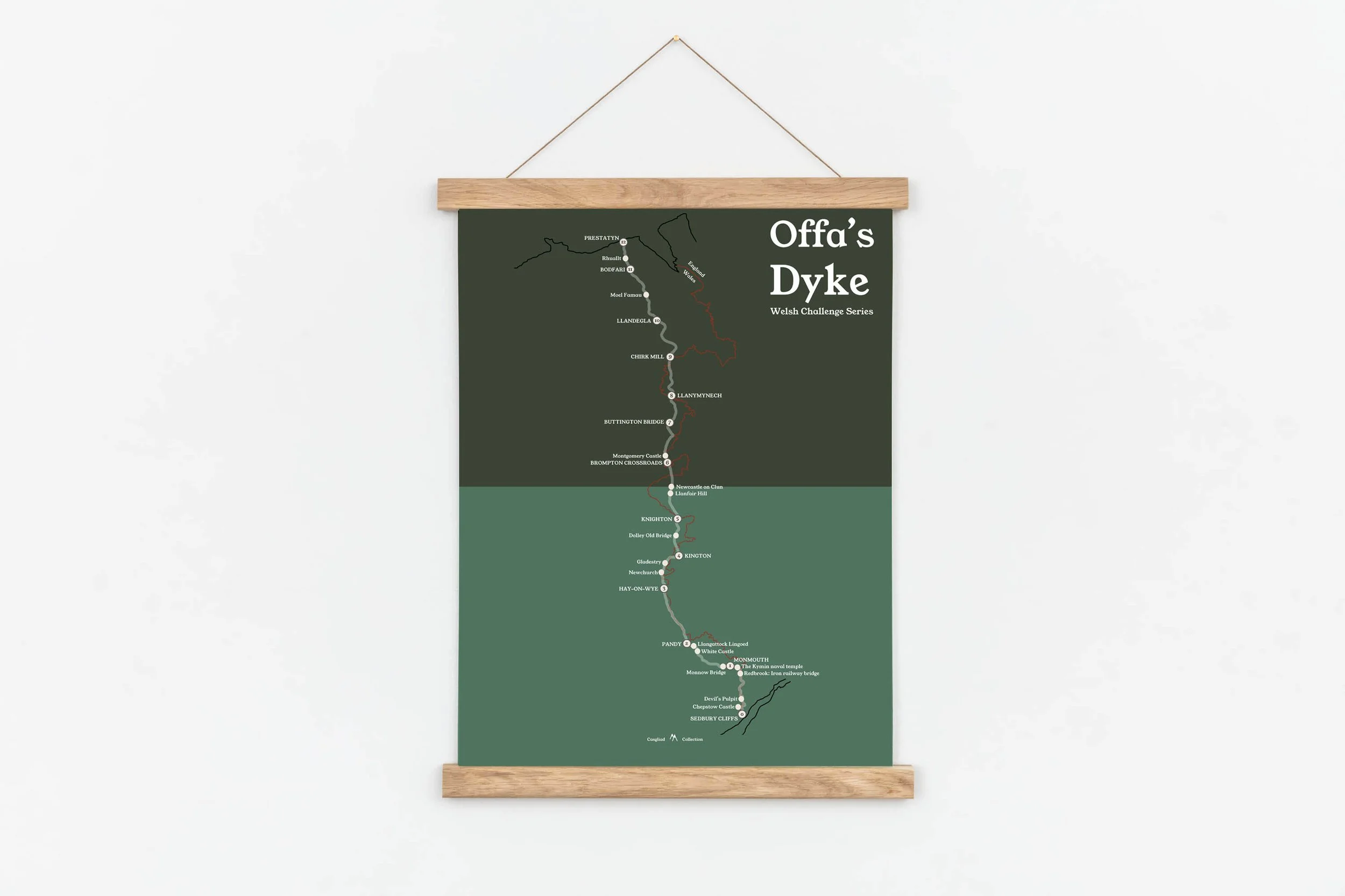 Offa’s Dyke National Trail A3 Print | Print A3 Llwybr Clawdd Offa ...