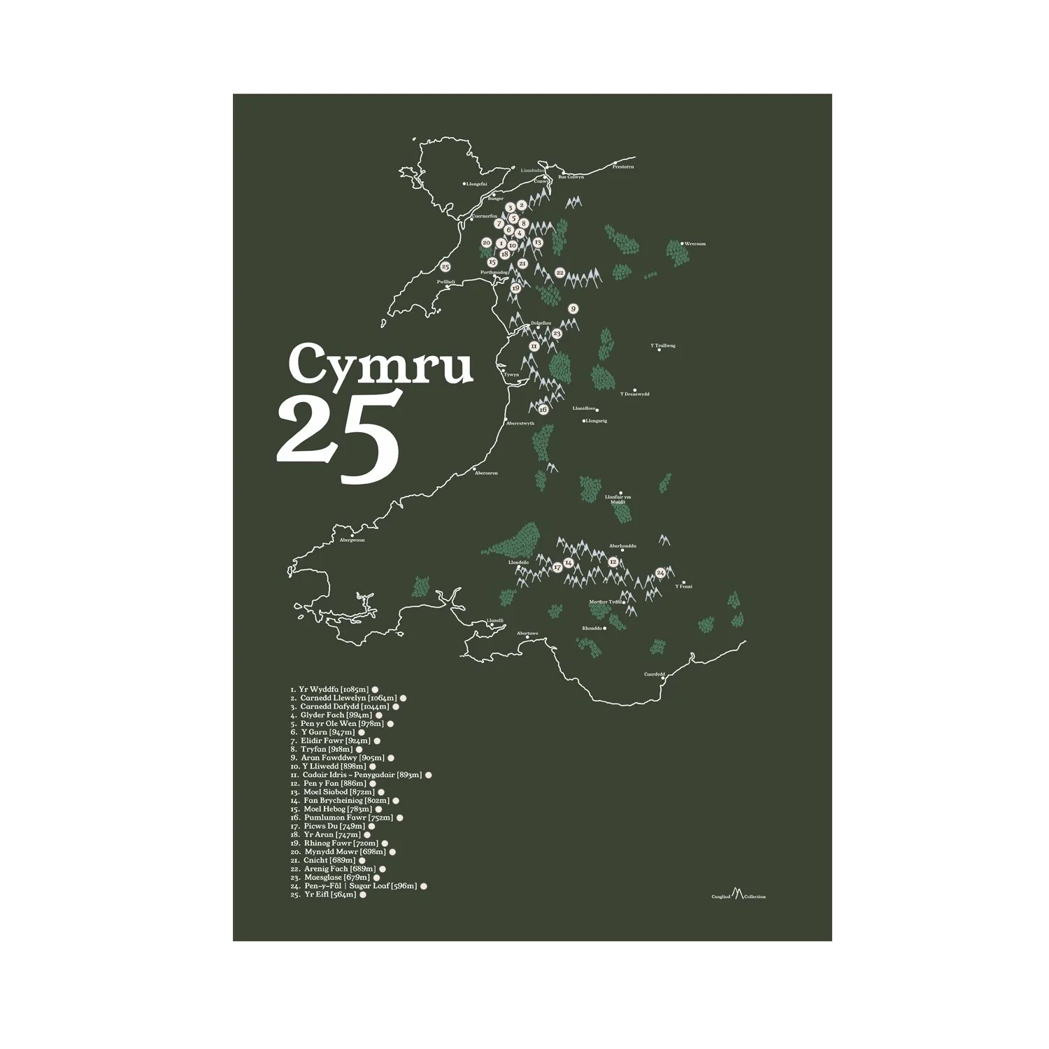 Welsh Prints | Hiking Pinboards & Wrexham AFC Gifts | Casgliad