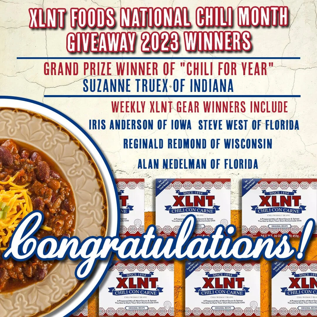 XLNT Foods National Chili Month Giveaway 2023 — XLNT Foods :: XLNT ...