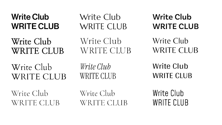 Write Club — Alexandra Lunn Studio