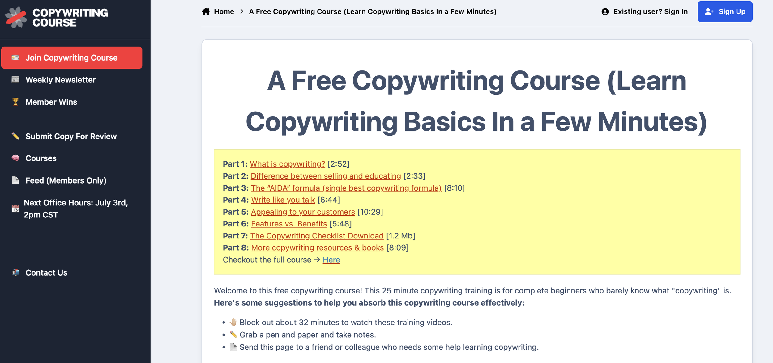 8 of the Best FREE Copywriting Courses for Beginners