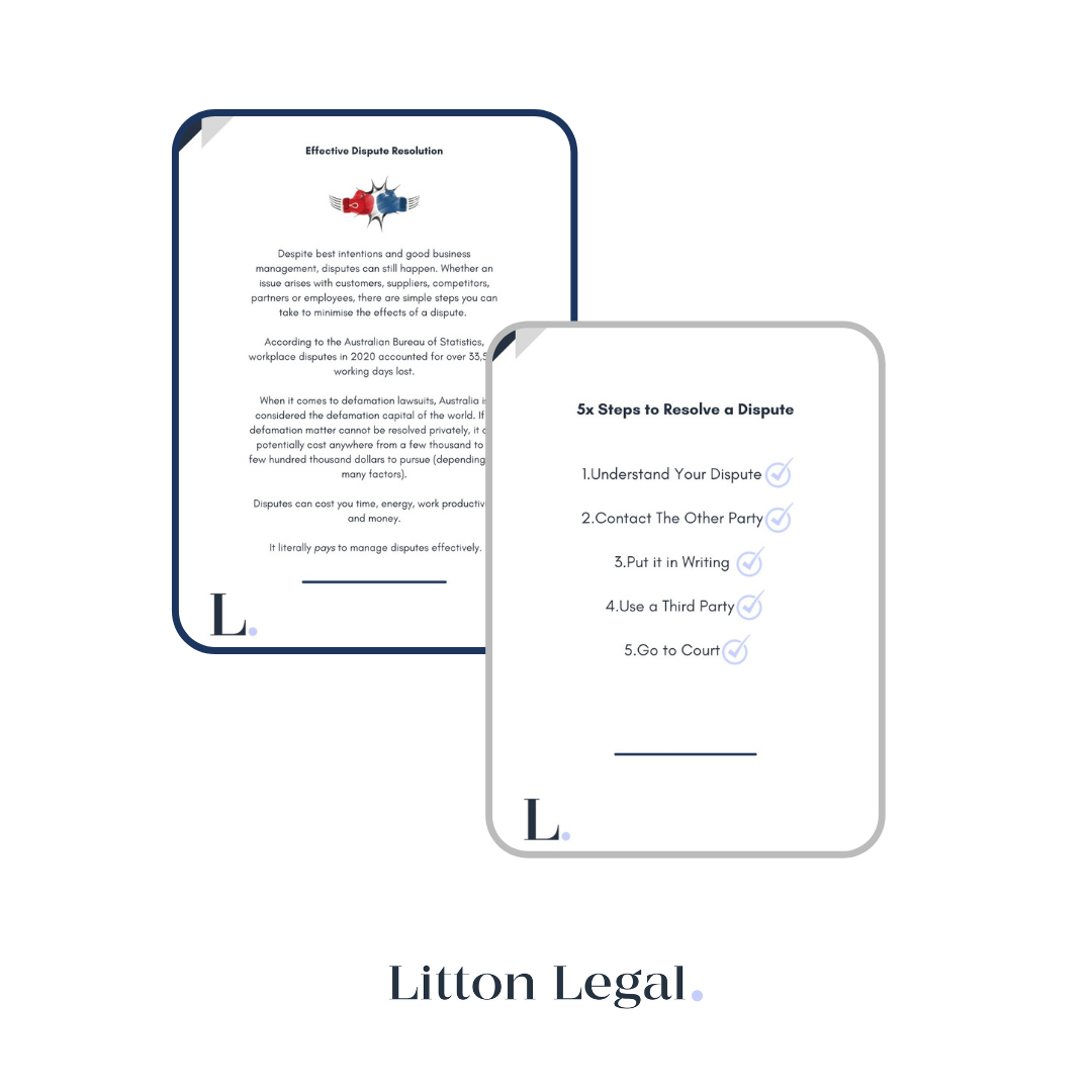 Your FREE Dispute Resolution Checklist - Litton Legal