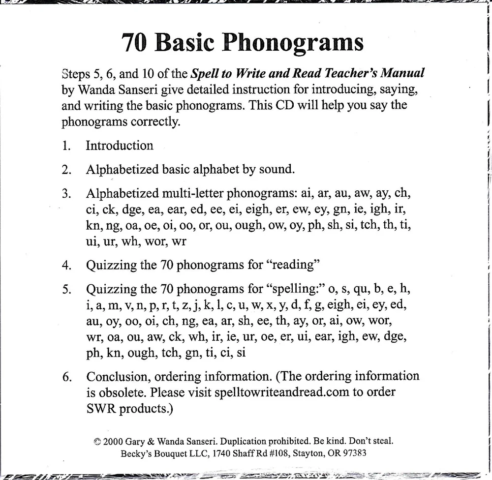 Spell to Write and Read SWR Spelling Curriculum Supplies — Wise Spelling