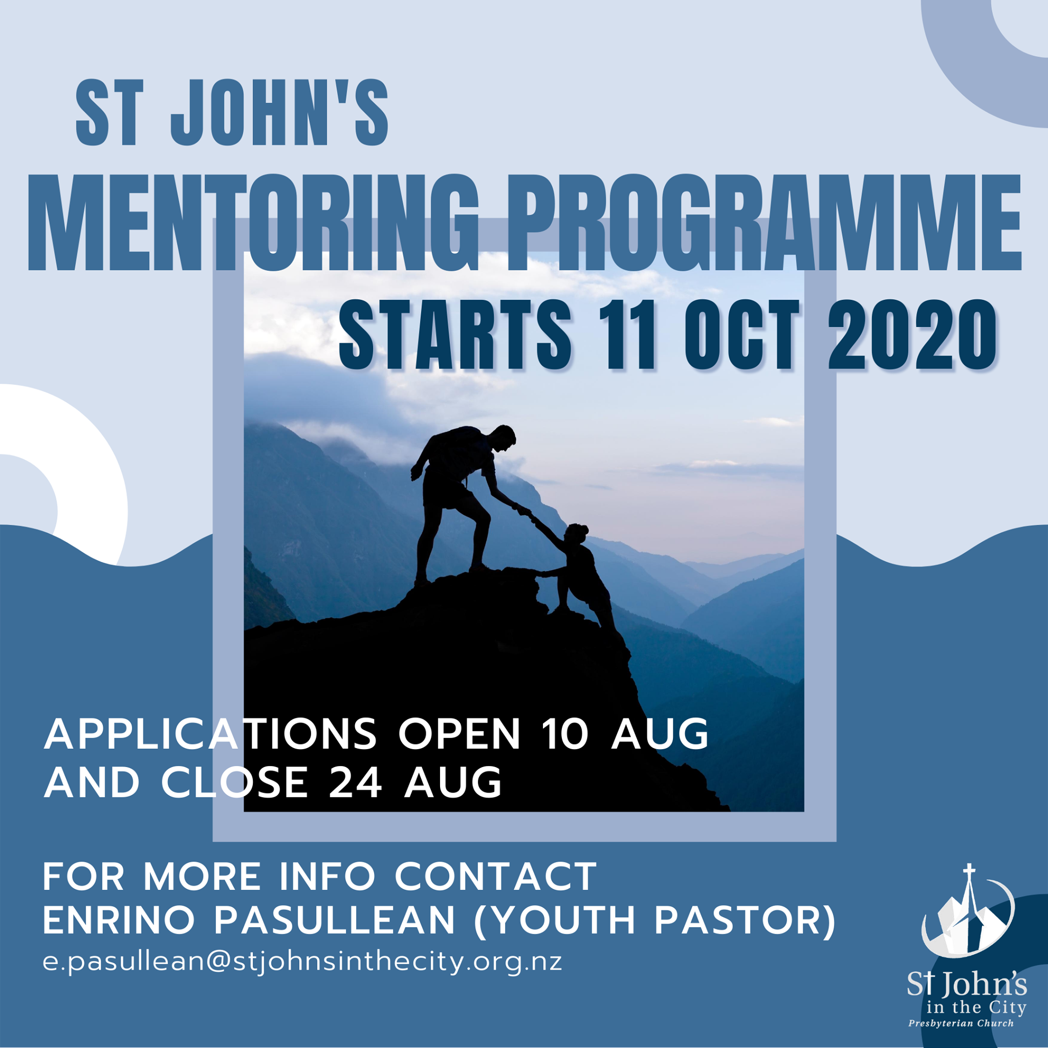 Mentoring programme — St John's in the City Presbyterian Church