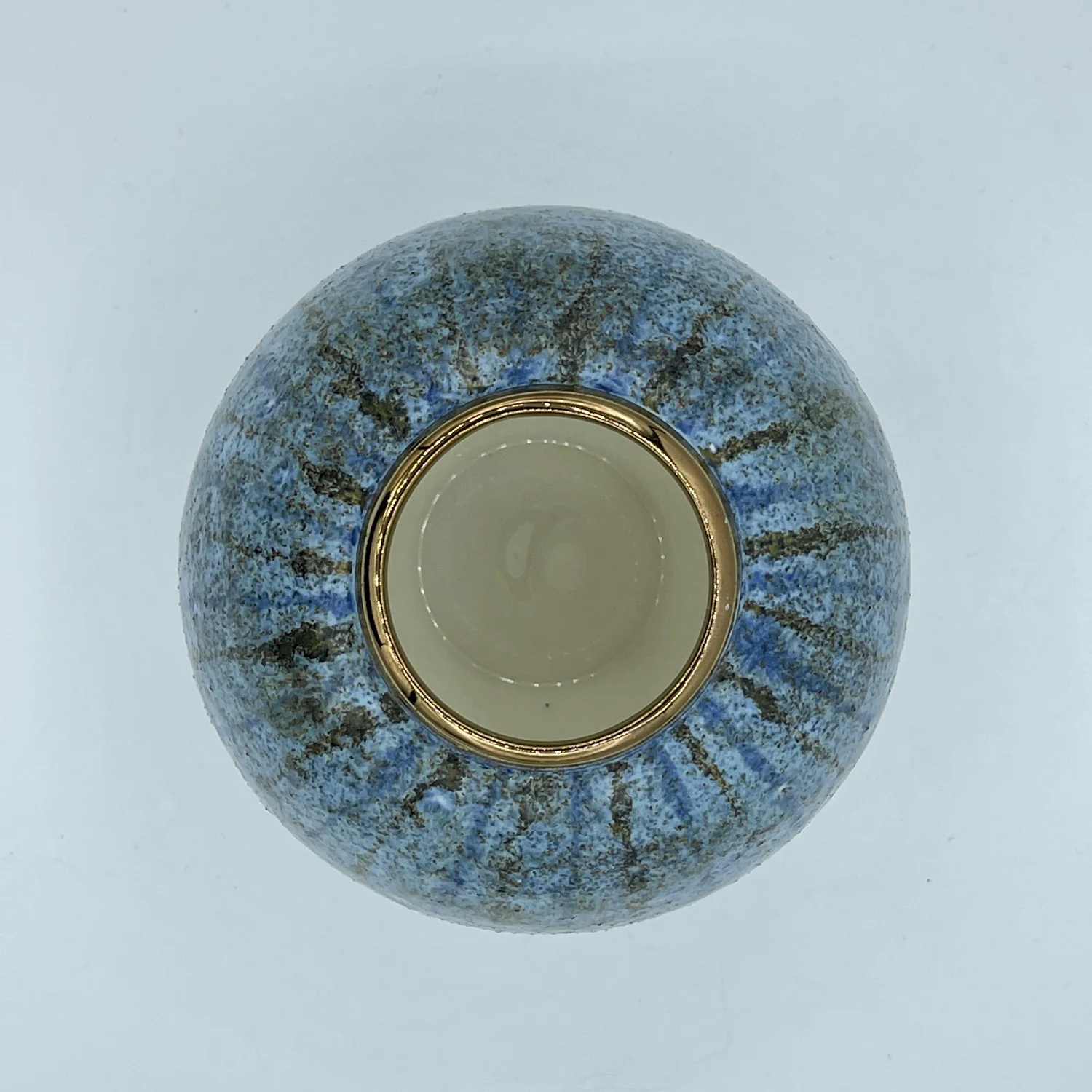 Cobalt and copper oxide wash Sea Globe (Platinum) — Blackbird Ceramics