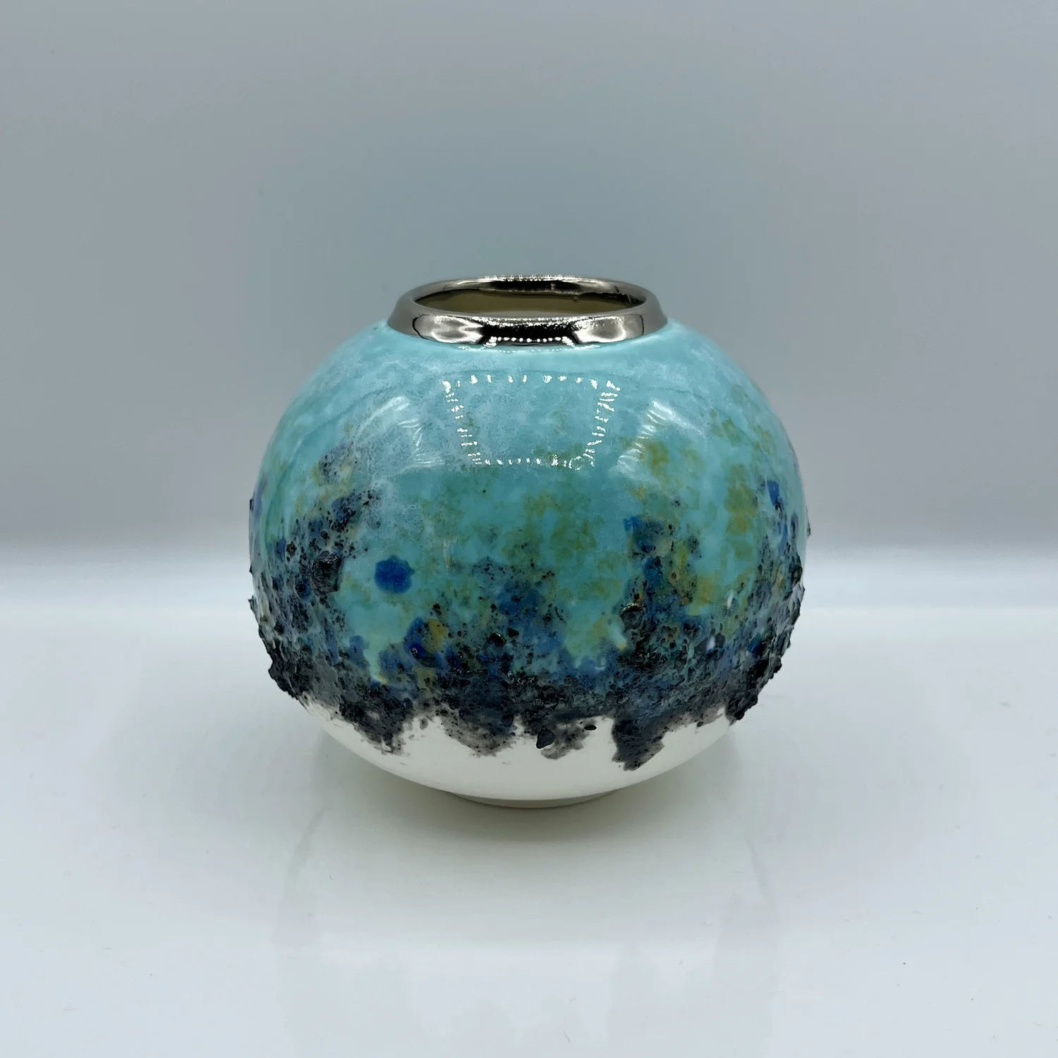 Cobalt and copper oxide wash Sea Globe (Platinum) — Richard Prentice