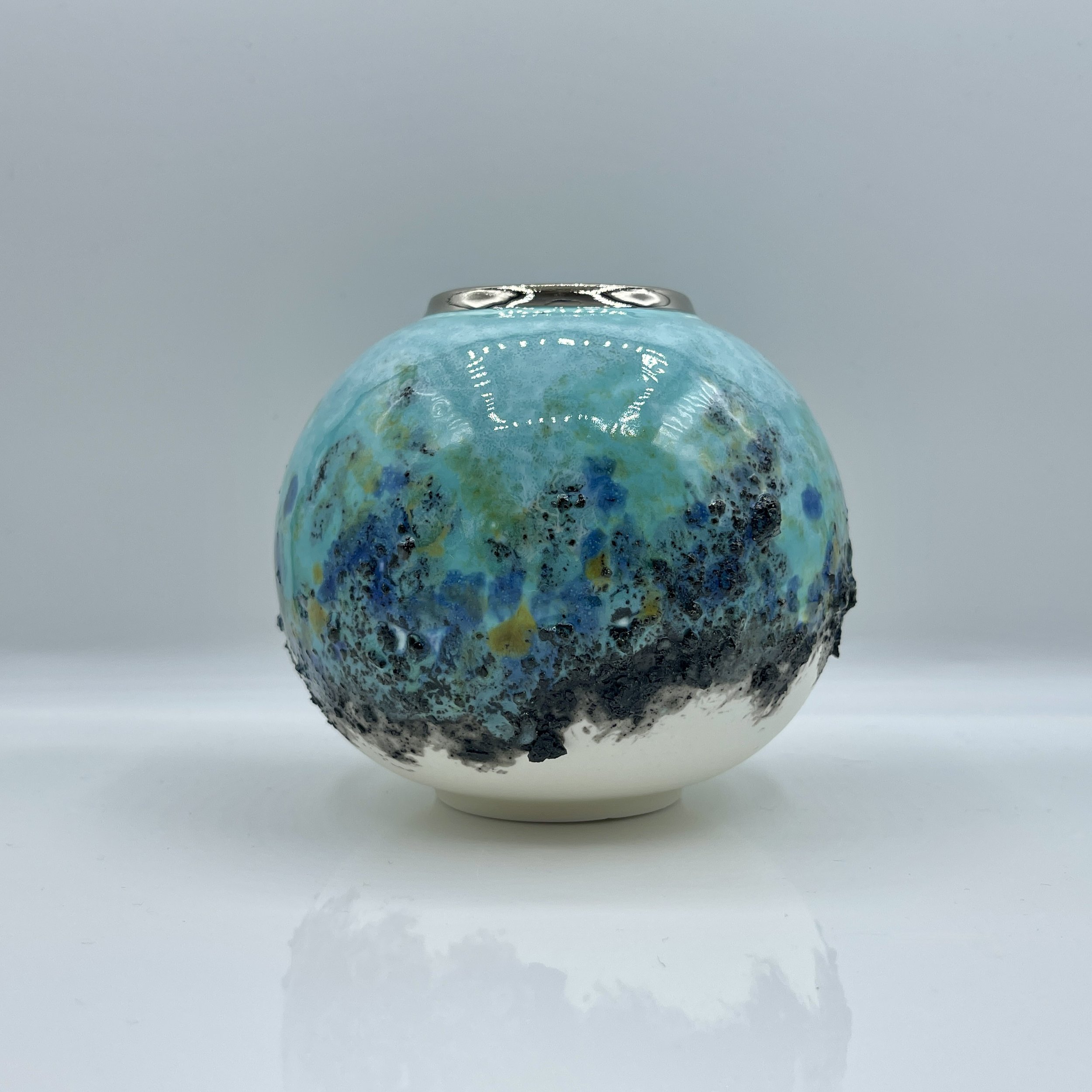 Cobalt and copper oxide wash Sea Globe (Platinum) — Richard Prentice