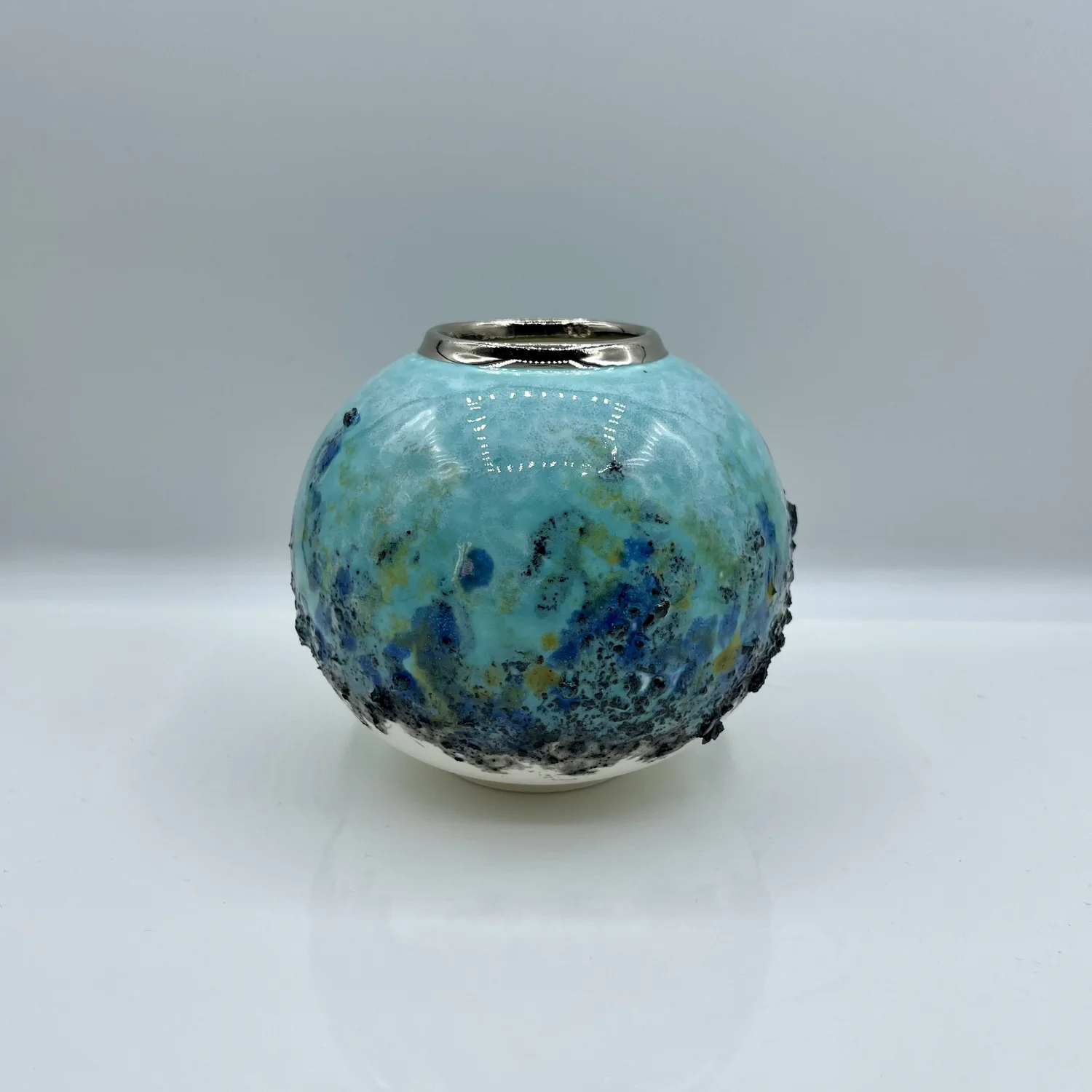Cobalt and copper oxide wash Sea Globe (Platinum) — Richard Prentice