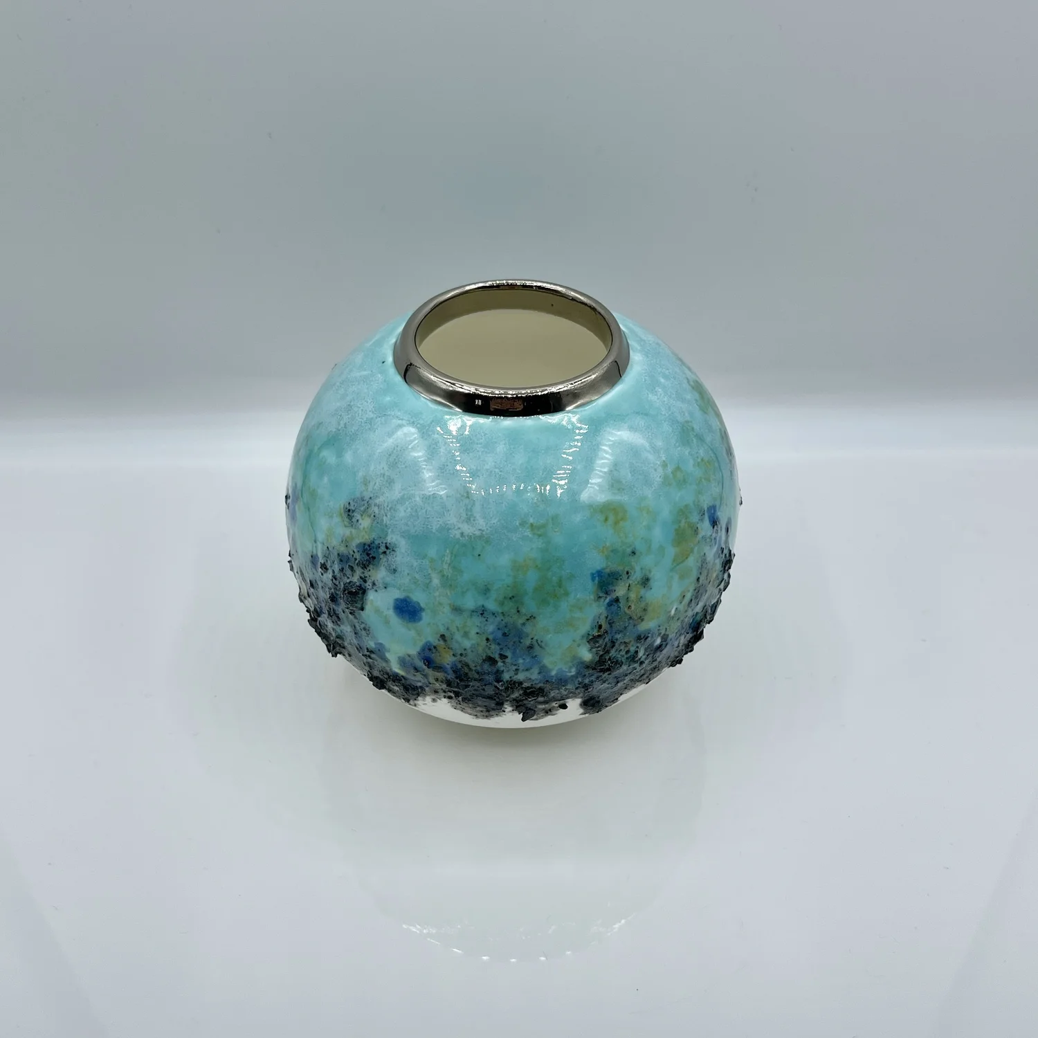 Cobalt and copper oxide wash Sea Globe (Platinum) — Richard Prentice