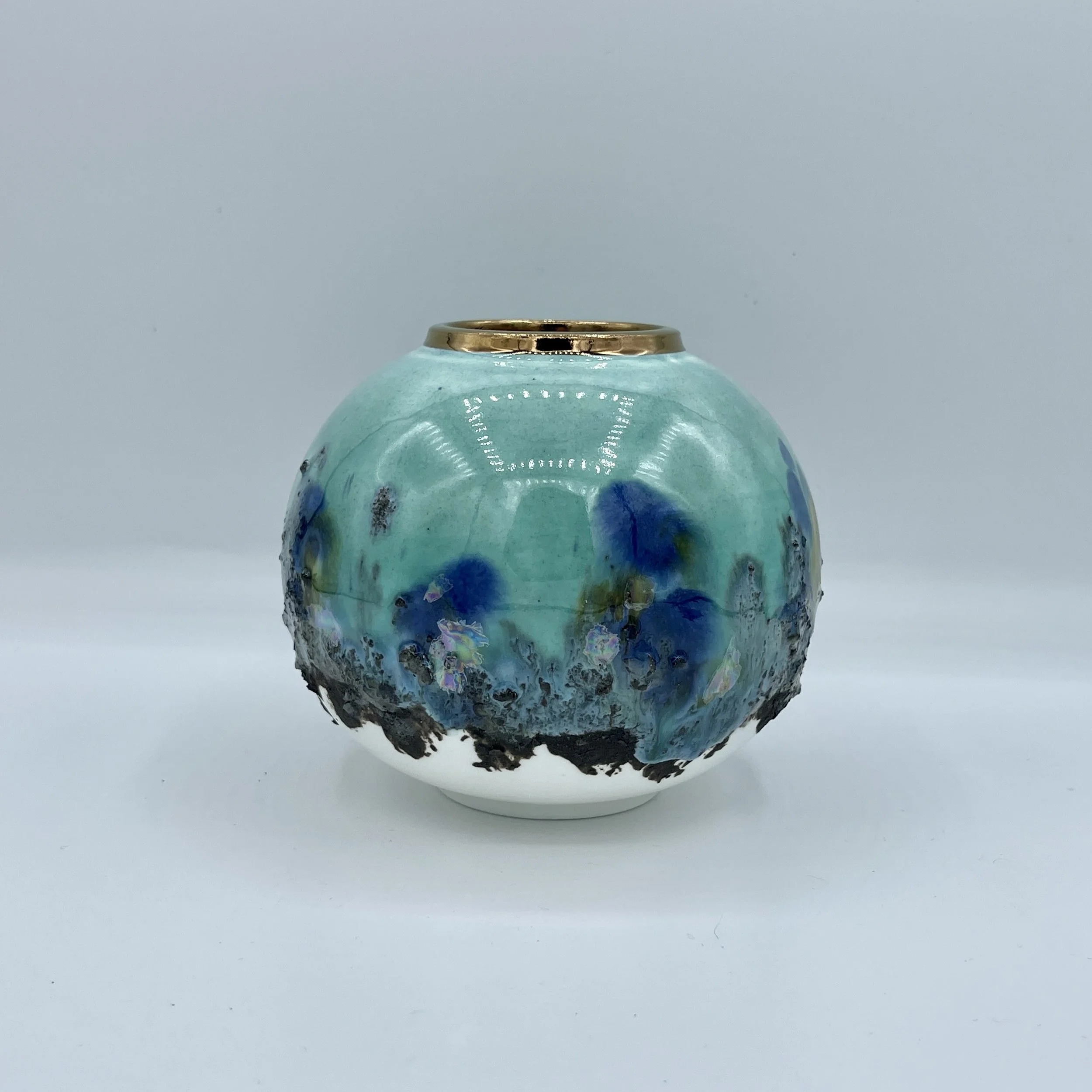 Cobalt and copper oxide wash Sea Globe (Platinum) — Richard Prentice