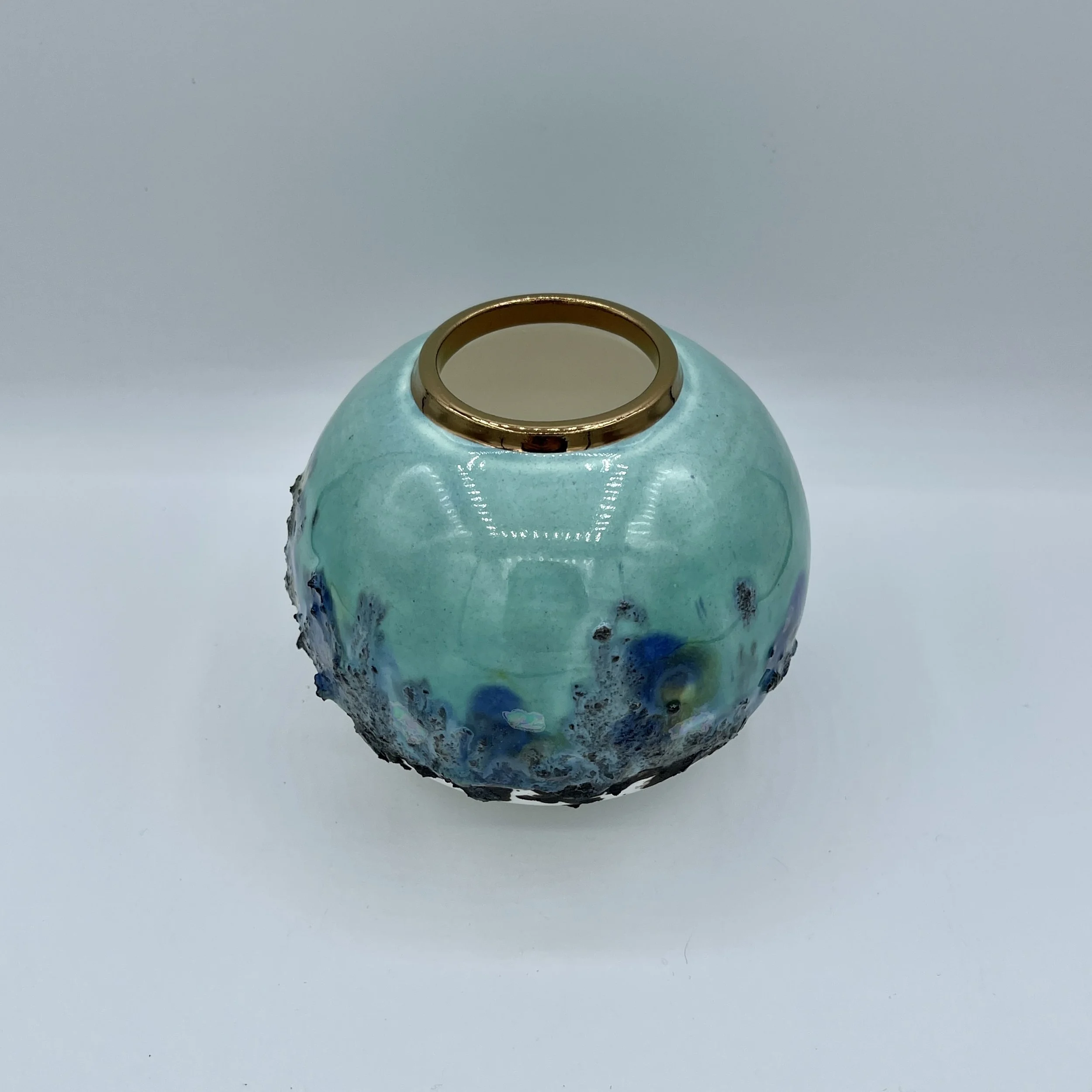 Cobalt and copper oxide wash Sea Globe (Platinum) — Richard Prentice