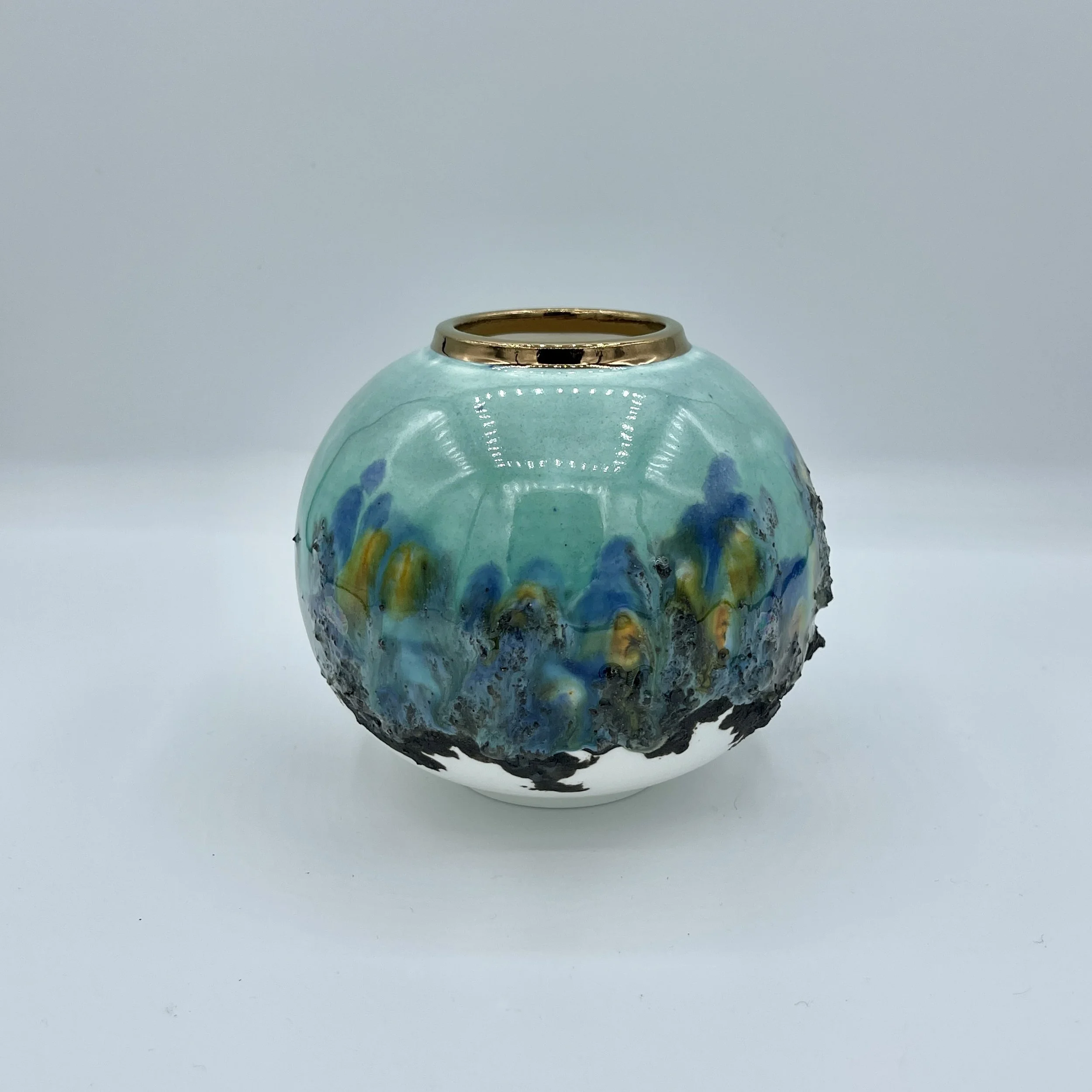 Cobalt and copper oxide wash Sea Globe (Platinum) — Richard Prentice