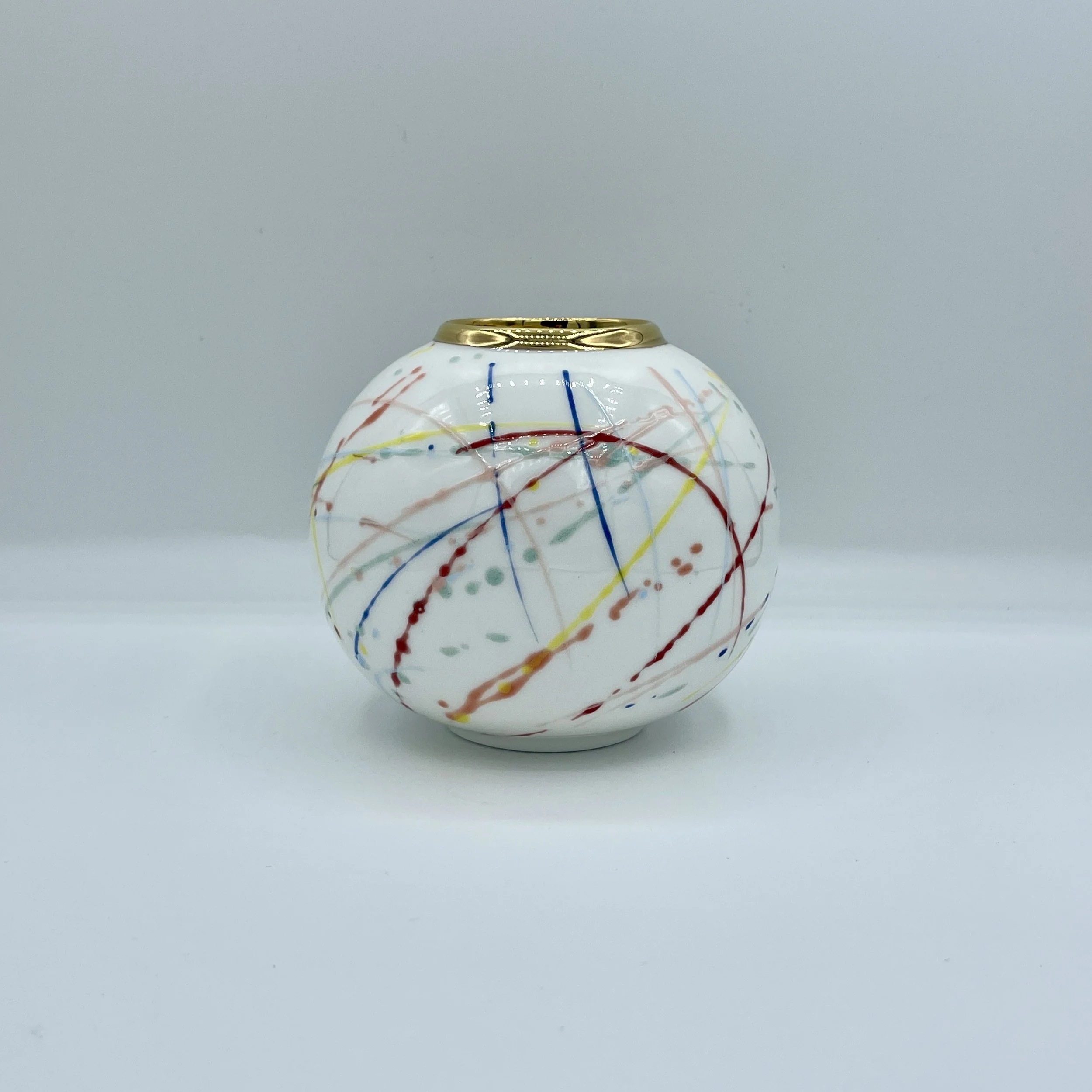 Deep Prussian Blue, grey, white, aventurine and platinum Sea Globe ...