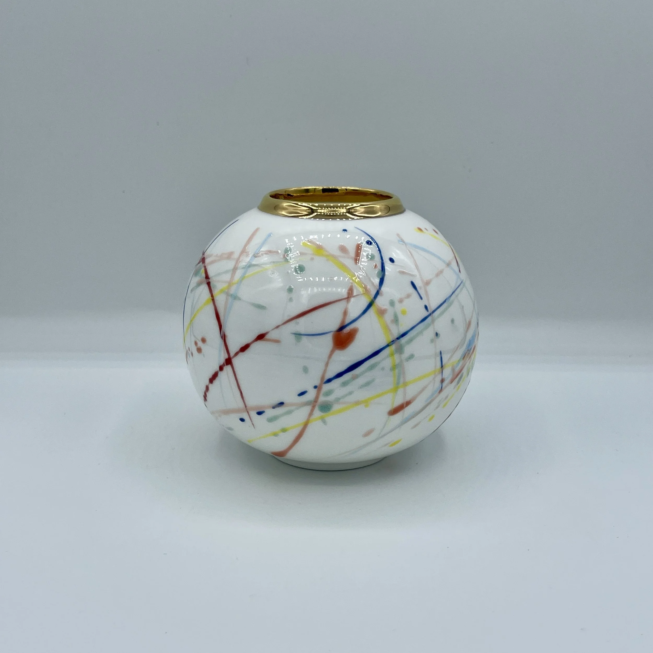 Deep Prussian Blue, grey, white, aventurine and platinum Sea Globe ...