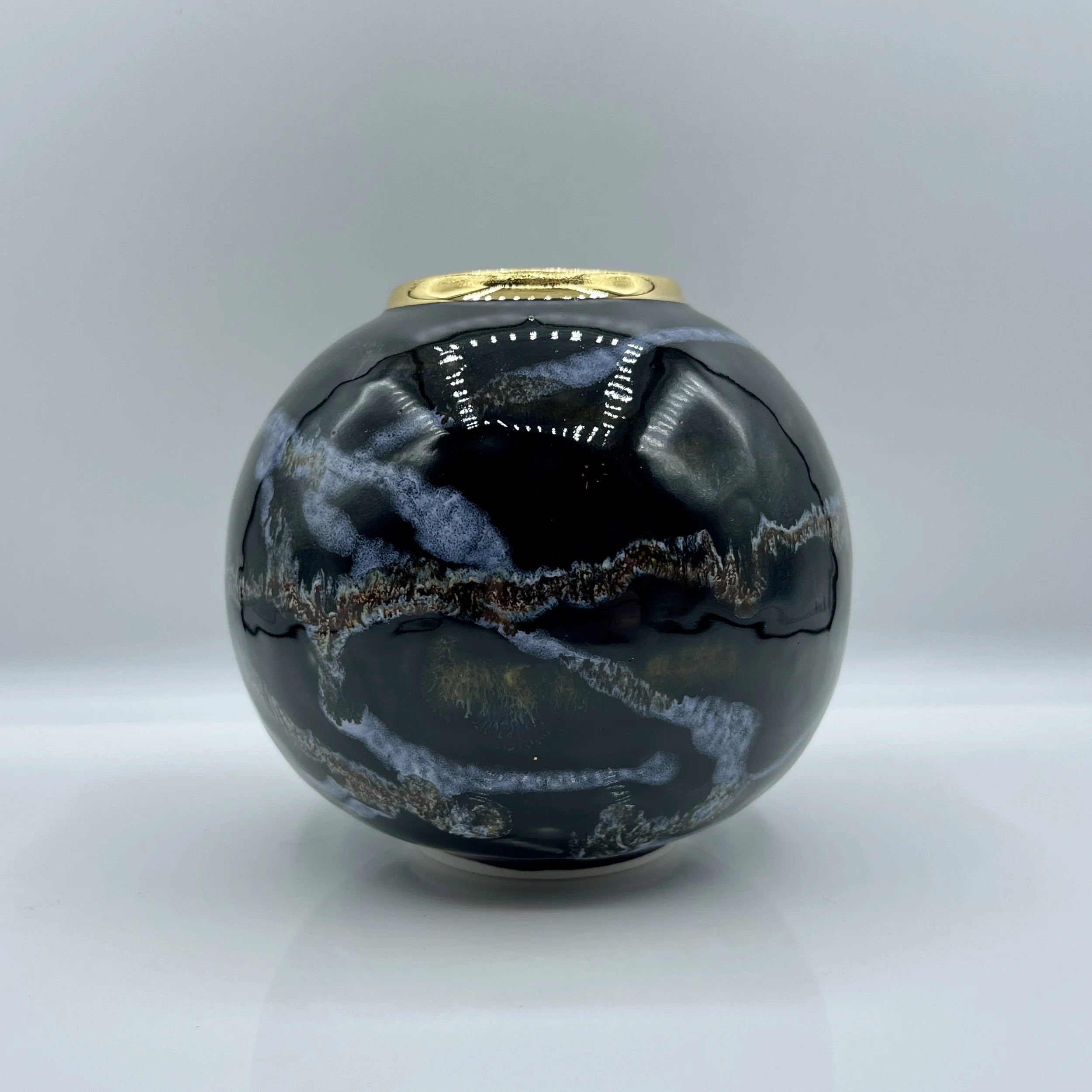 Cobalt and copper oxide wash Sea Globe (Platinum) — Richard Prentice