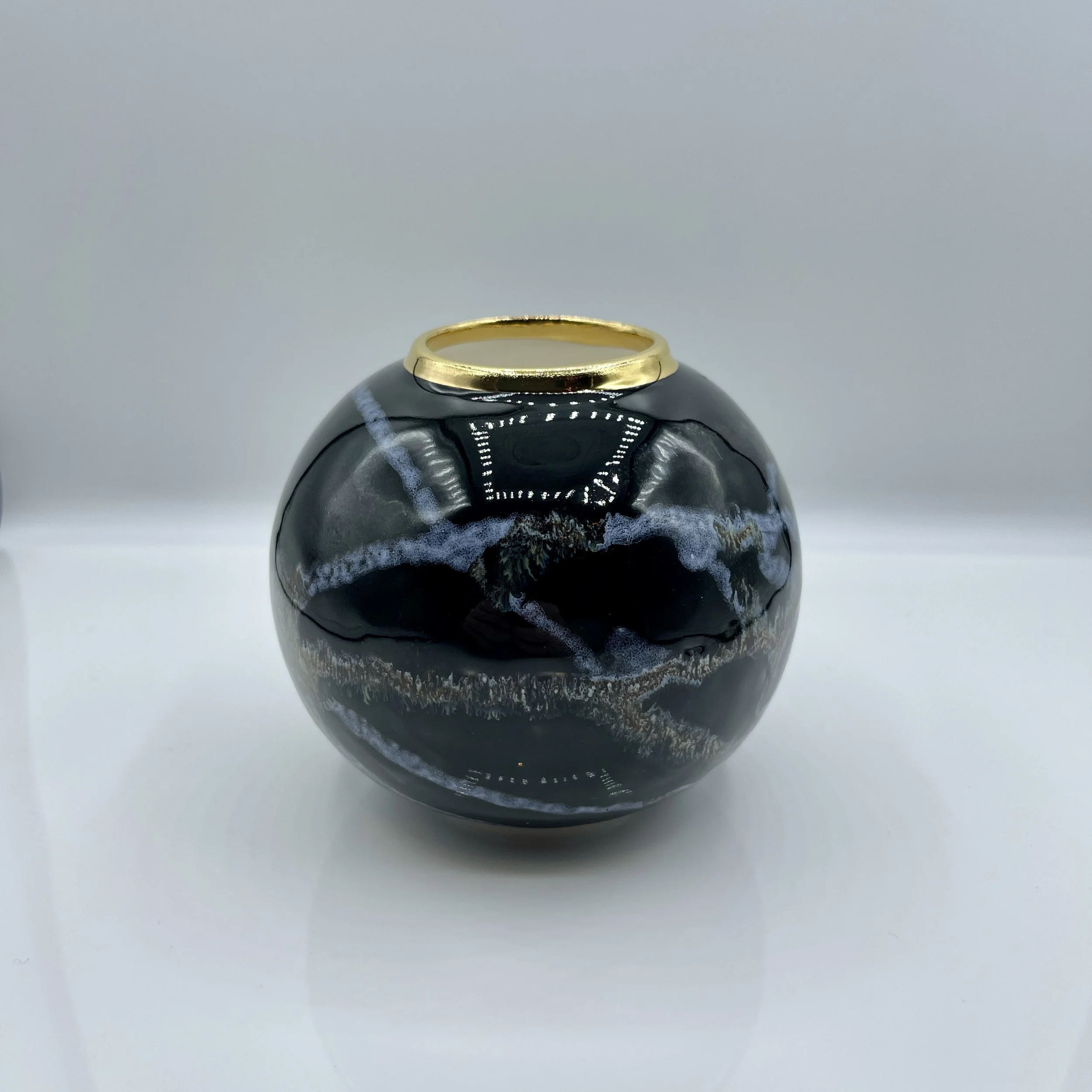 Cobalt and copper oxide wash Sea Globe (Platinum) — Richard Prentice