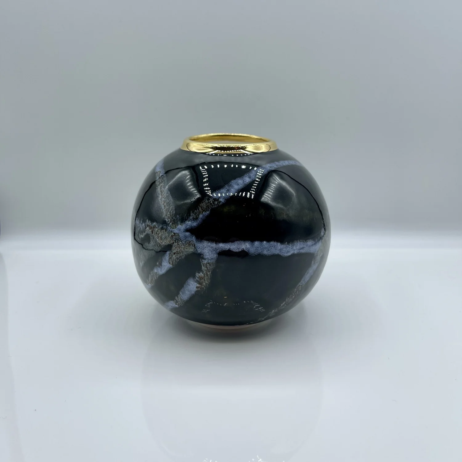 Cobalt and copper oxide wash Sea Globe (Platinum) — Richard Prentice