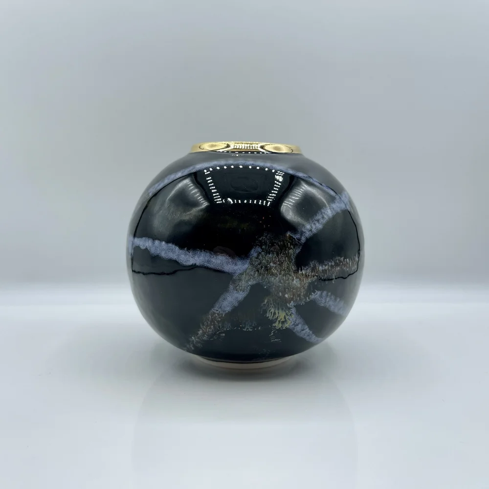 Cobalt and copper oxide wash Sea Globe (Platinum) — Richard Prentice