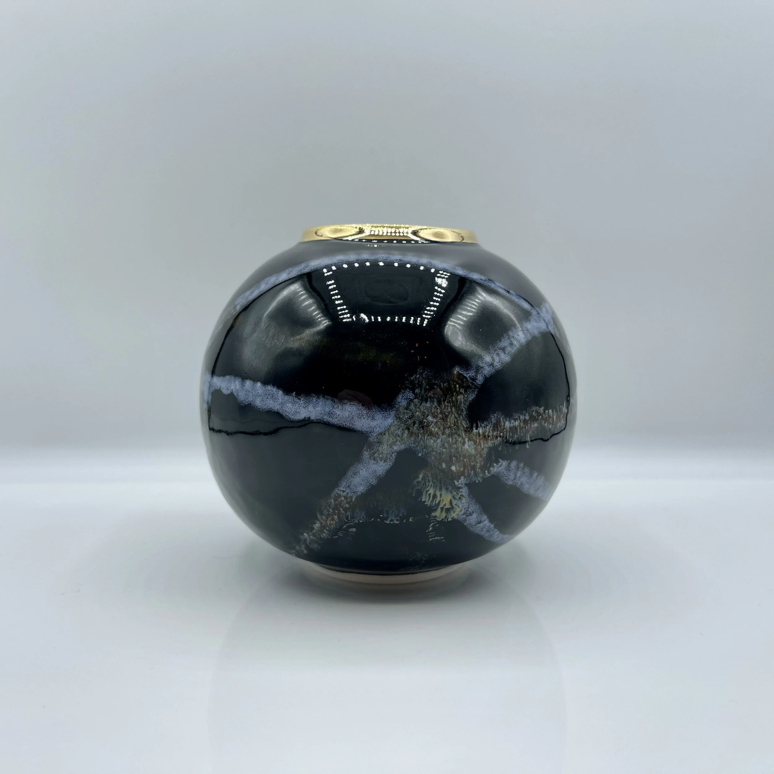 Cobalt and copper oxide wash Sea Globe (Platinum) — Richard Prentice