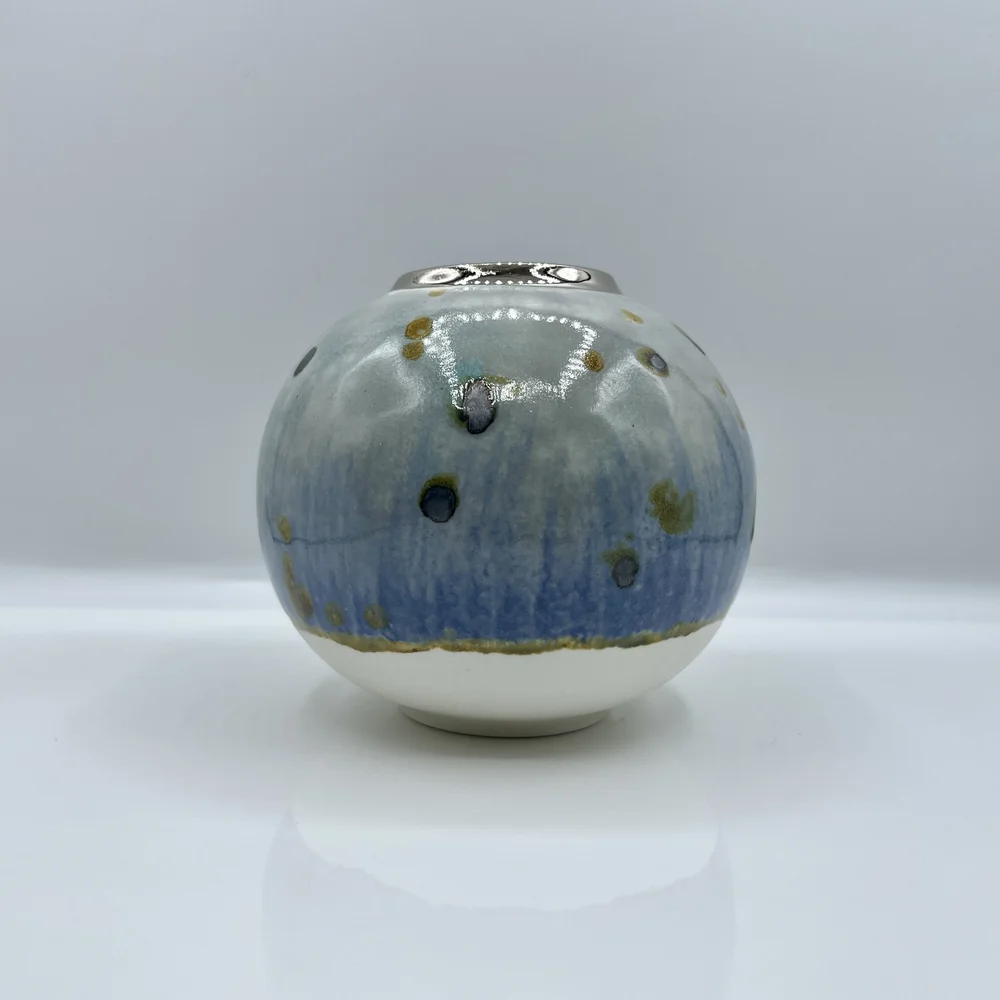 Cobalt and copper oxide wash Sea Globe (Platinum) — Richard Prentice