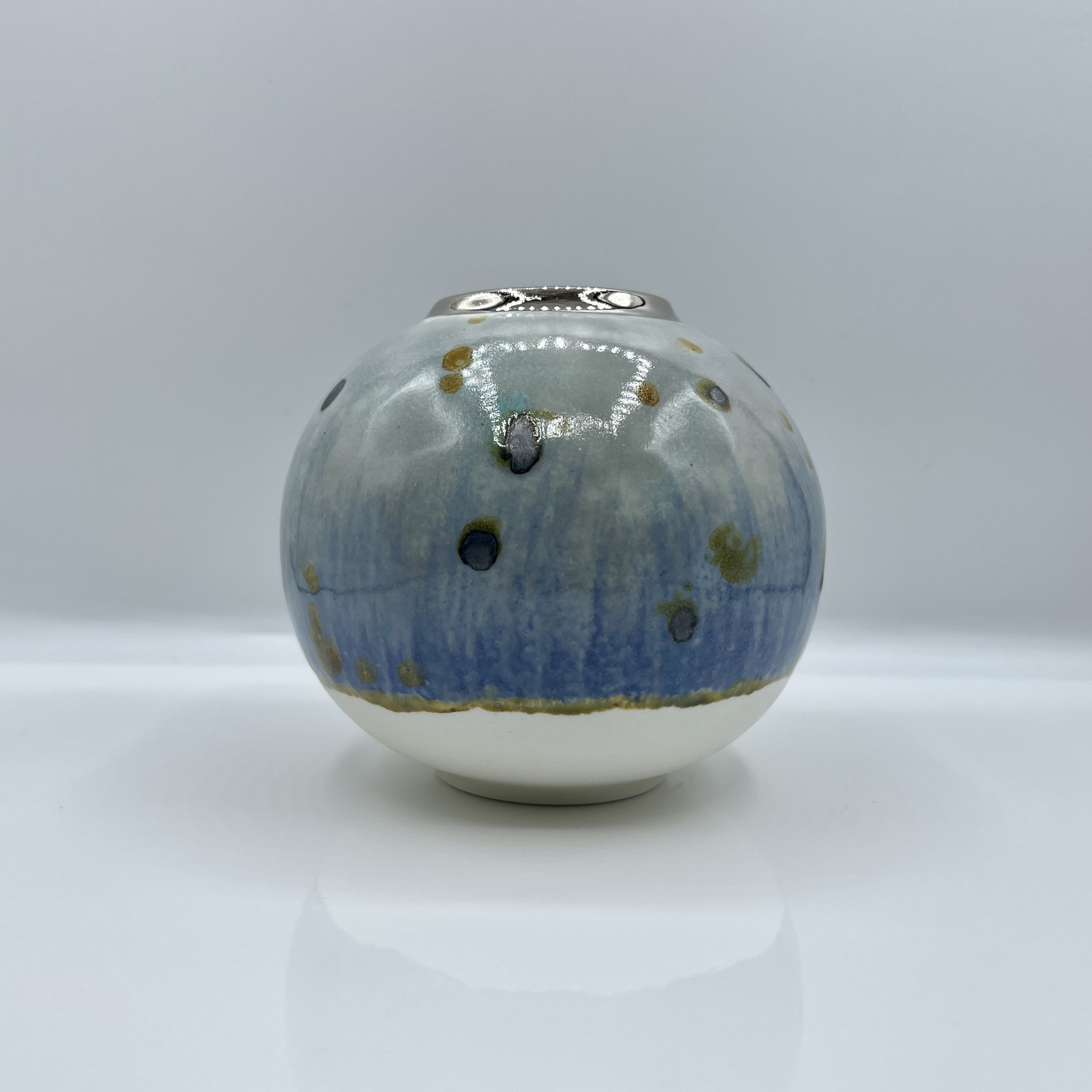 Cobalt and copper oxide wash Sea Globe (Platinum) — Richard Prentice