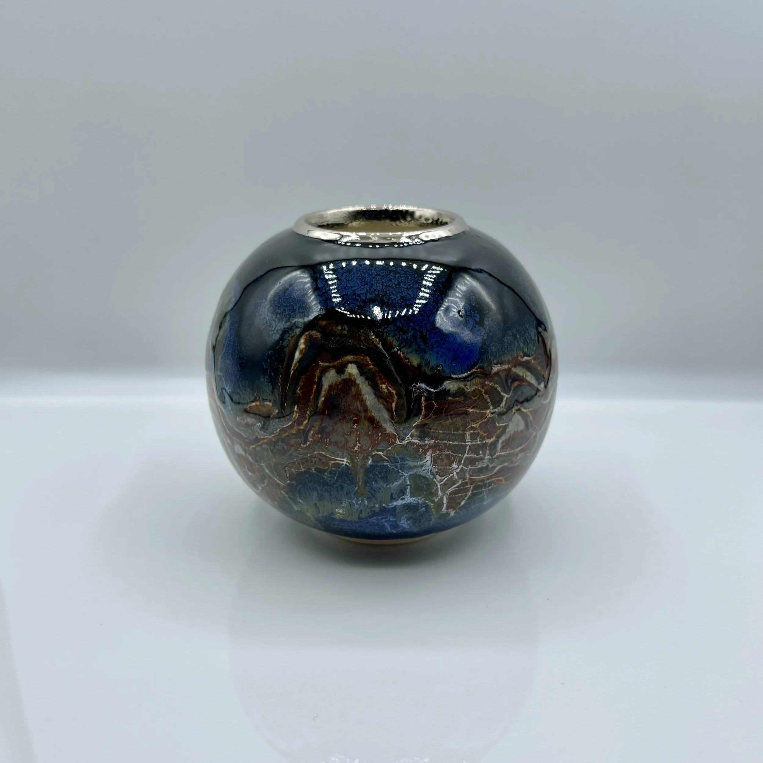Anthropogenic Lidded Jar - Blue - Under the Sea — Richard Prentice