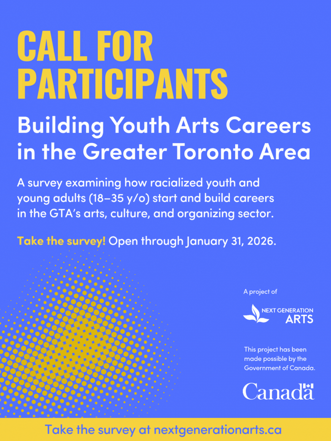 Building Youth Arts Careers Survey — Next Generation Arts