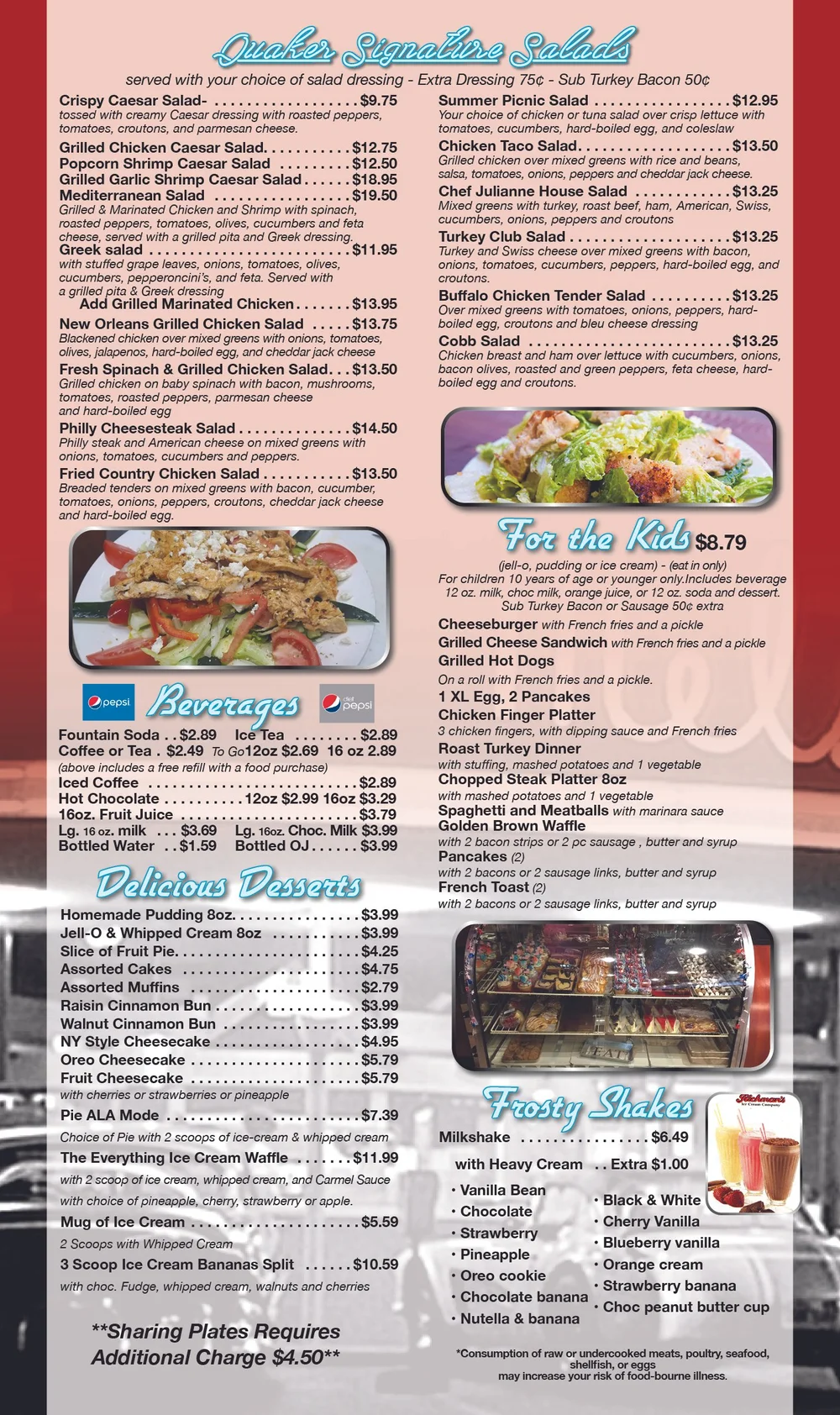 Menu 1 — Quaker Diner