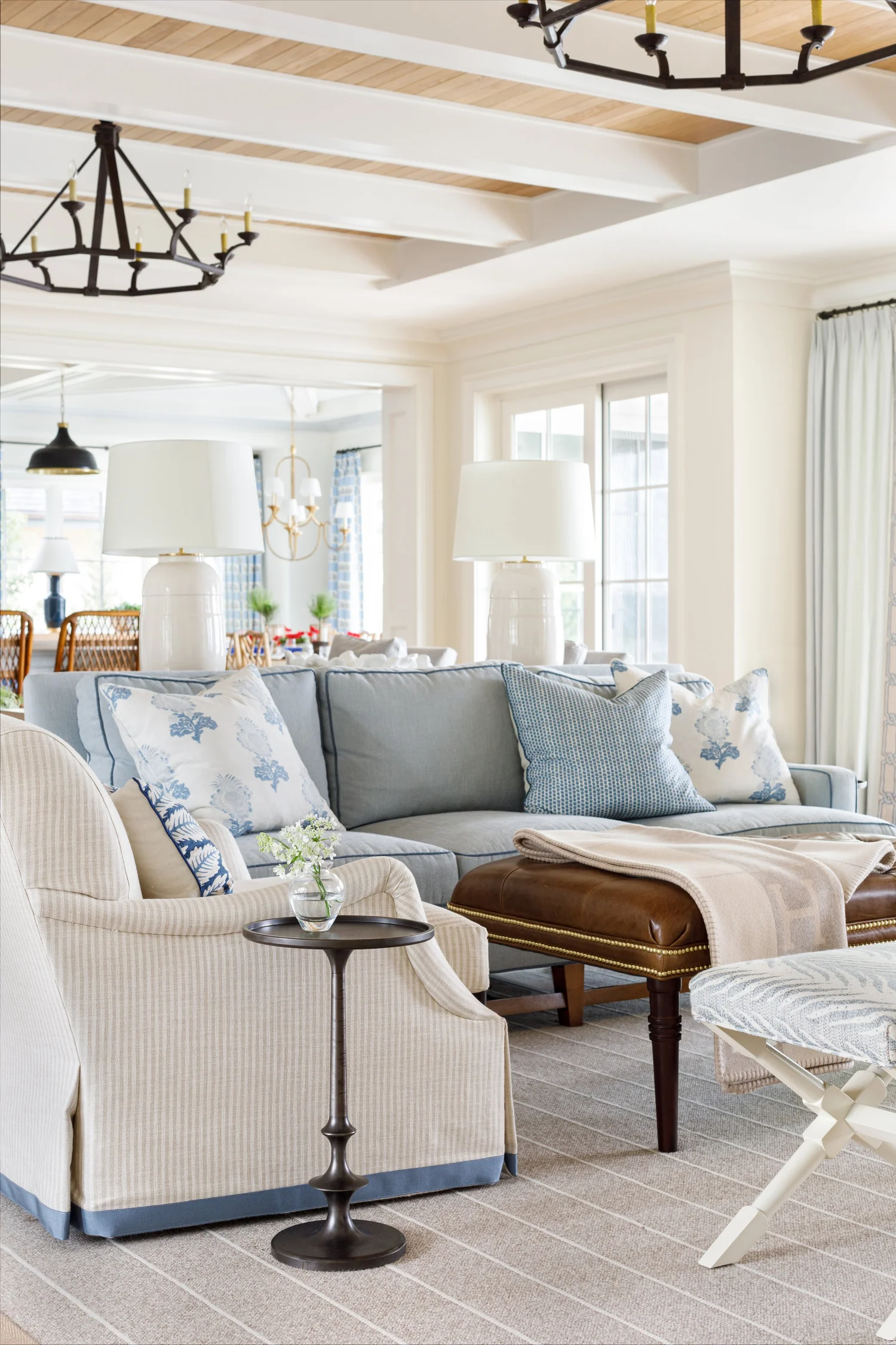 Another blue and white timeless lake house design in Lake Geneva by ...