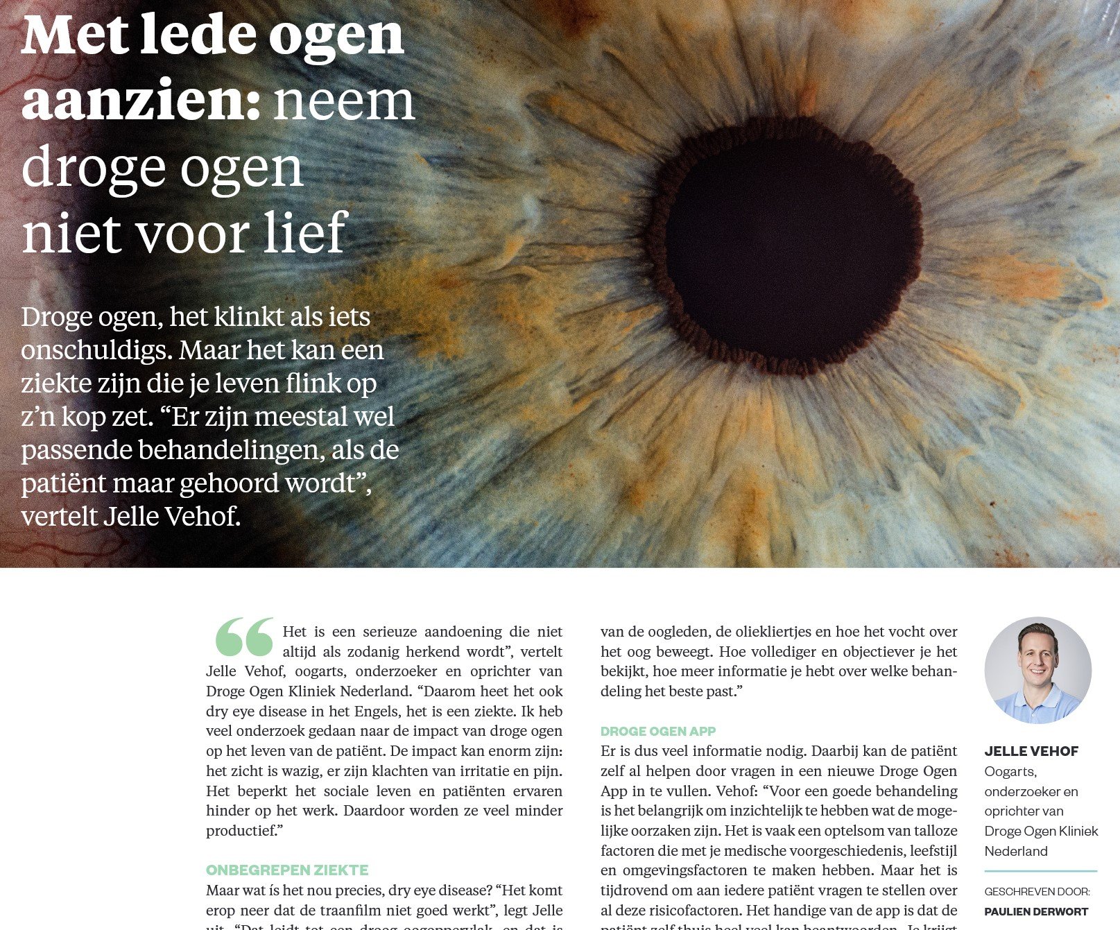 Lancering Droge Ogen App — Droge Ogen Kliniek Nederland