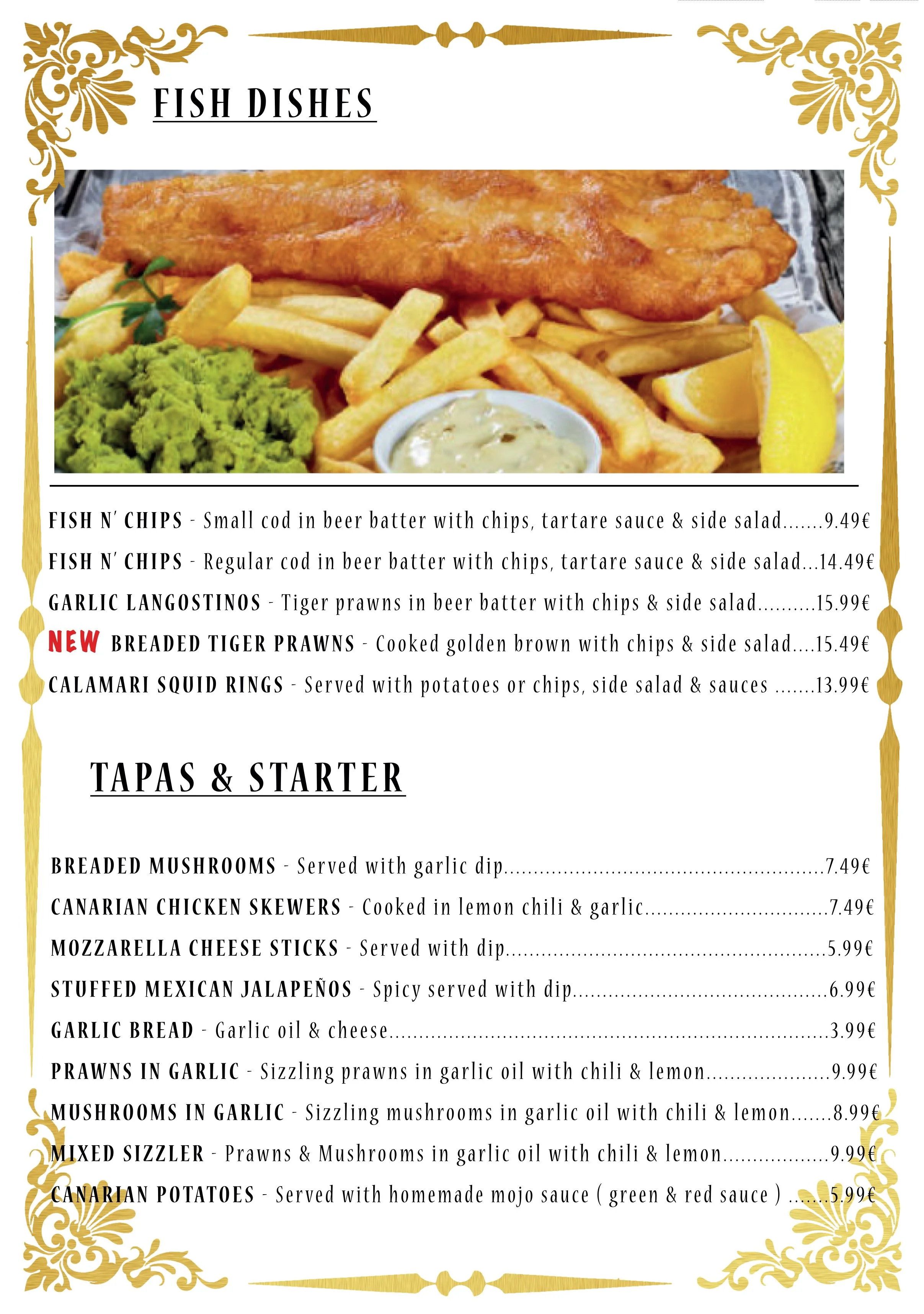 menu — the fuel stop