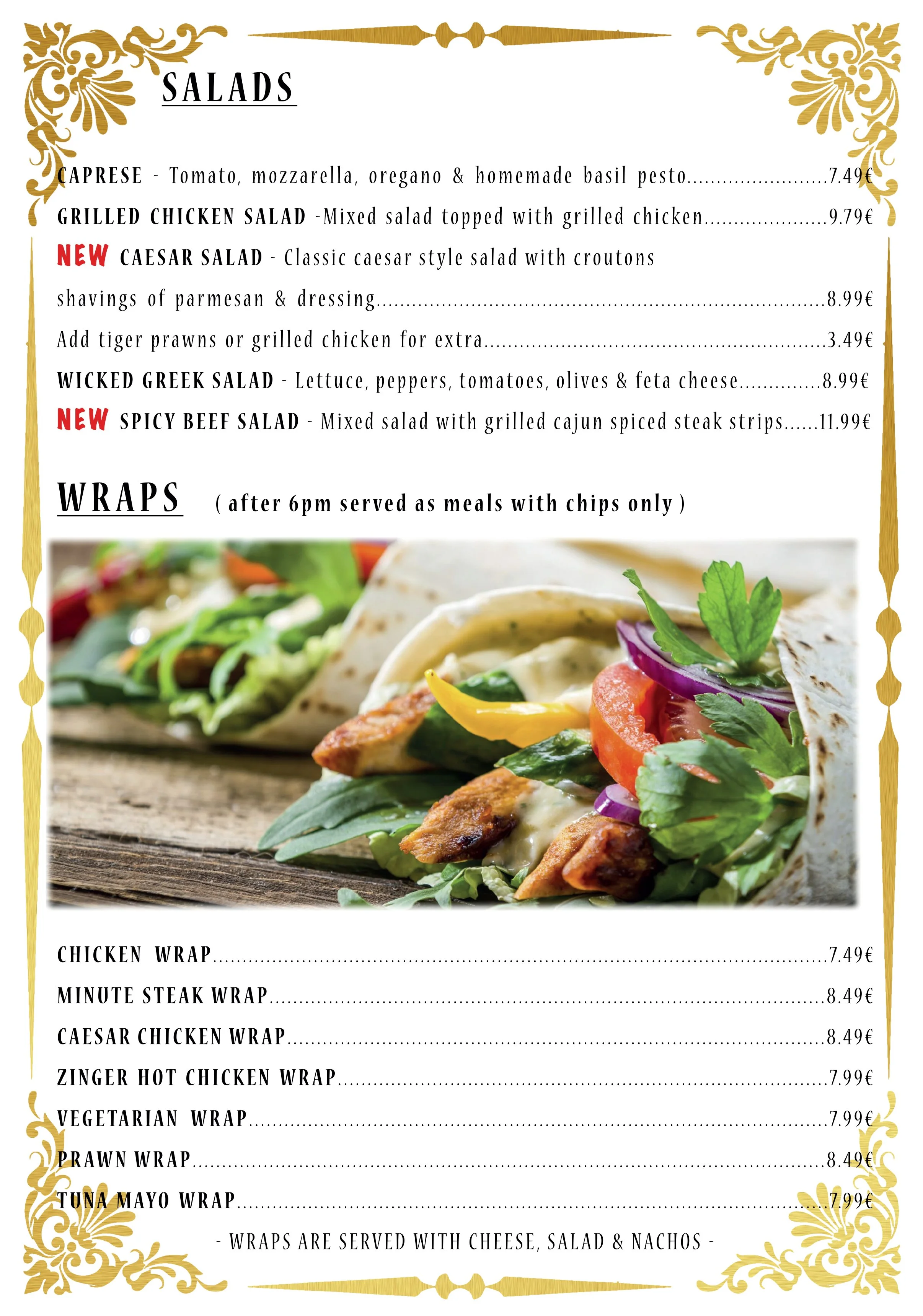 menu — the fuel stop