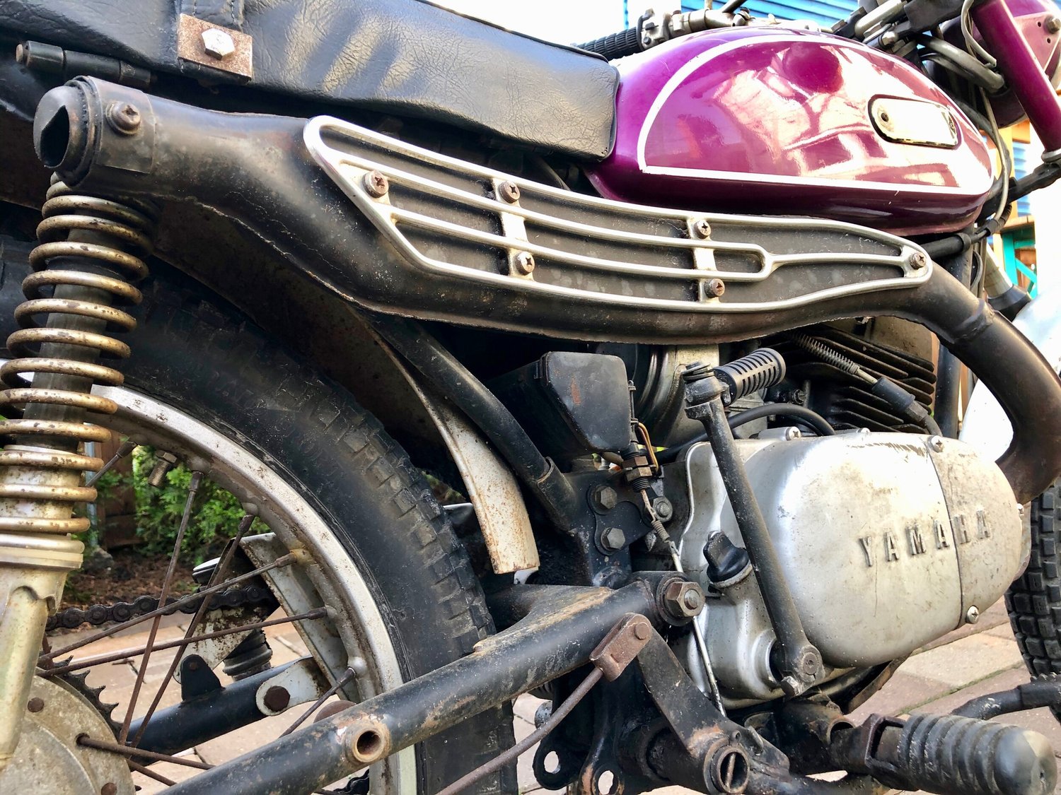 SOLD // Yamaha 90 Enduro HT1B 90 Purple 1971 — FCM Enterprises, LLC