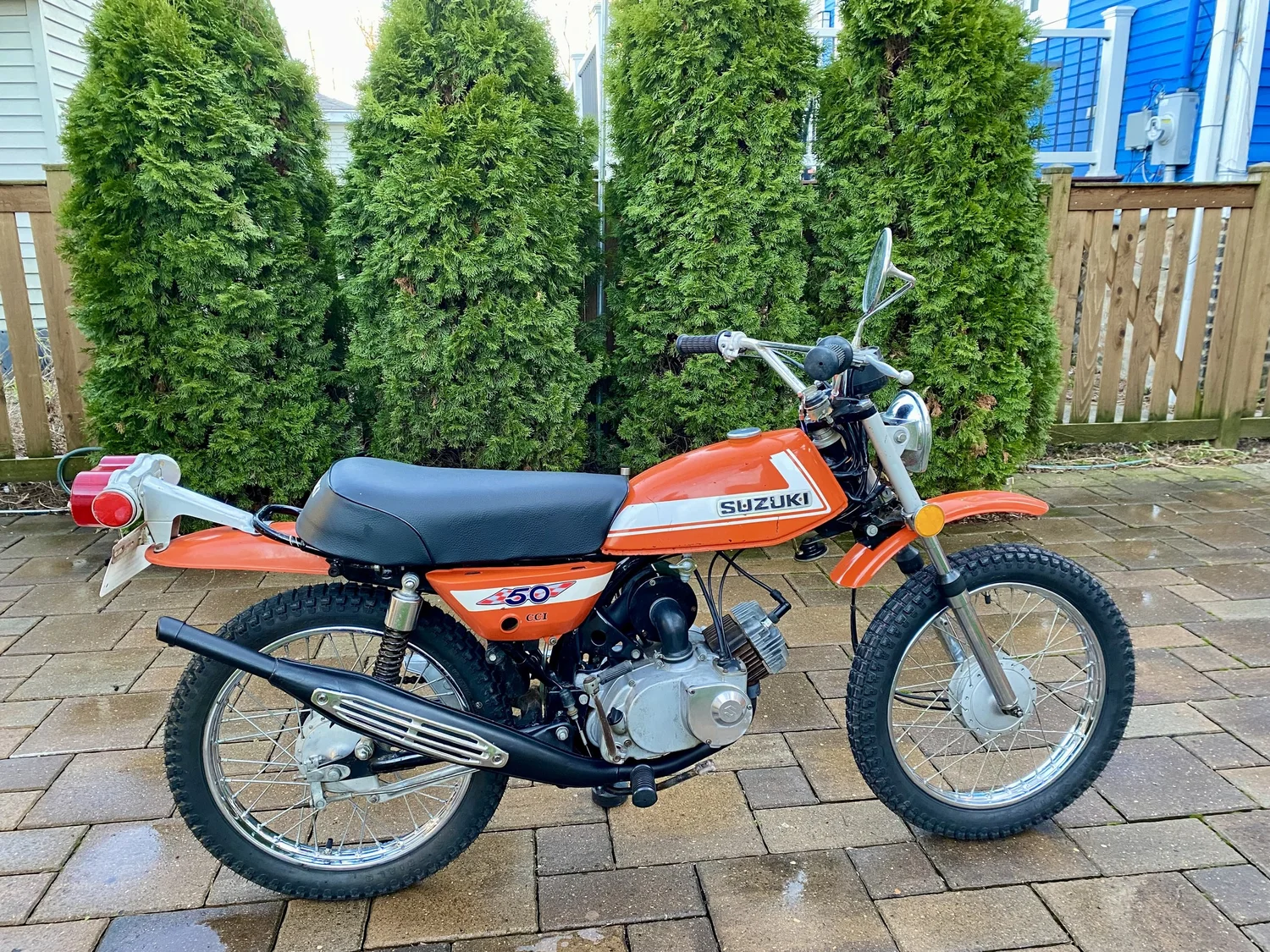 SOLD // Suzuki TS50J Gaucho 1972 Orange — FCM Enterprises, LLC