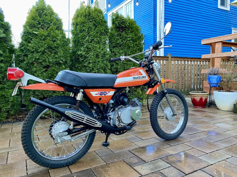 SOLD // Suzuki TS50J Gaucho 1972 Orange — FCM Enterprises, LLC
