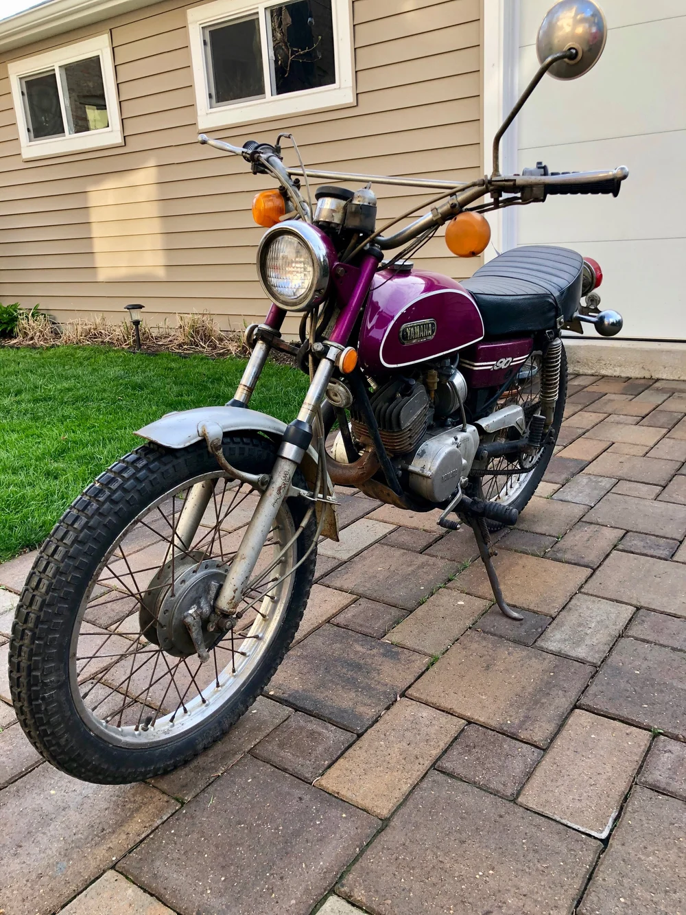 Yamaha 90 Enduro HT1B 90 Purple 1971 — FCM Enterprises, LLC