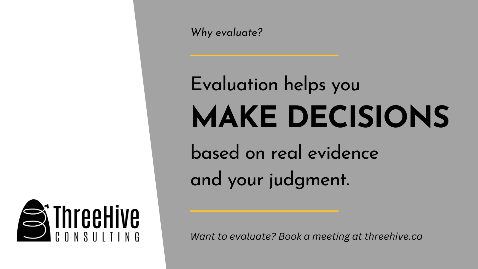 Program Evaluation Services — Three Hive Consulting