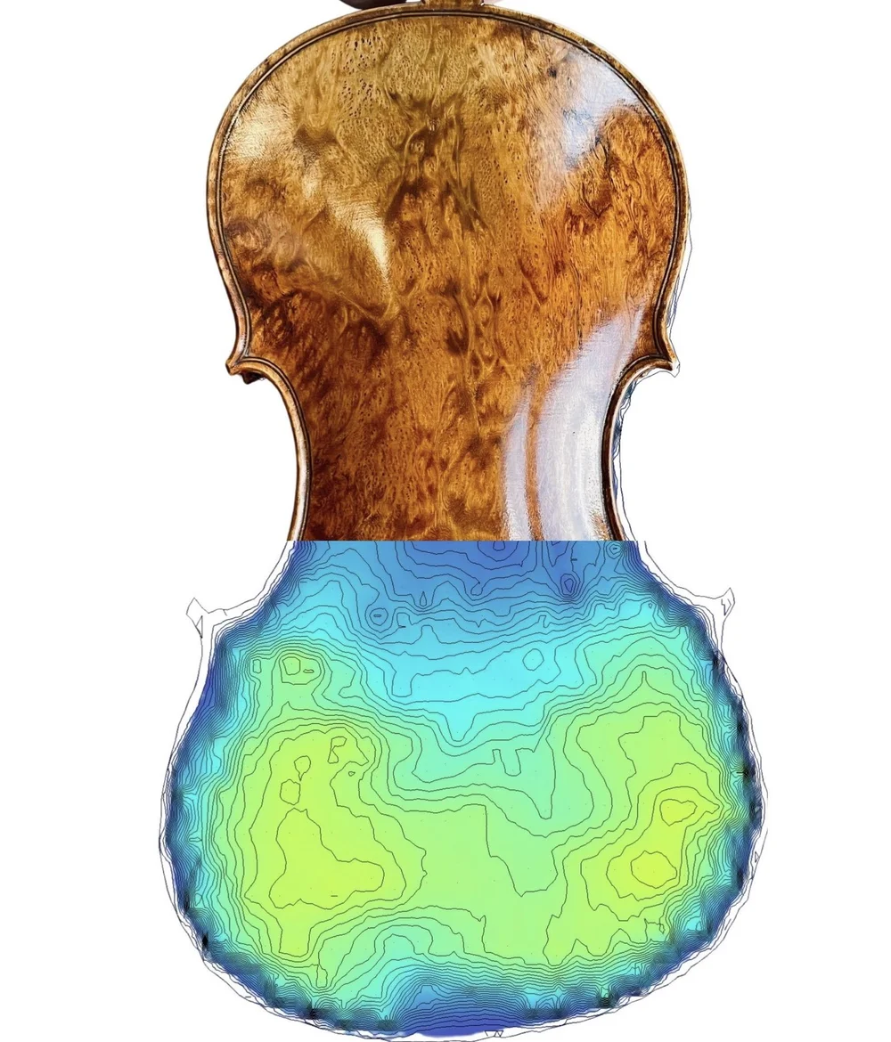 Violin Thickness Mapping | Luthier Services - Ruschil London