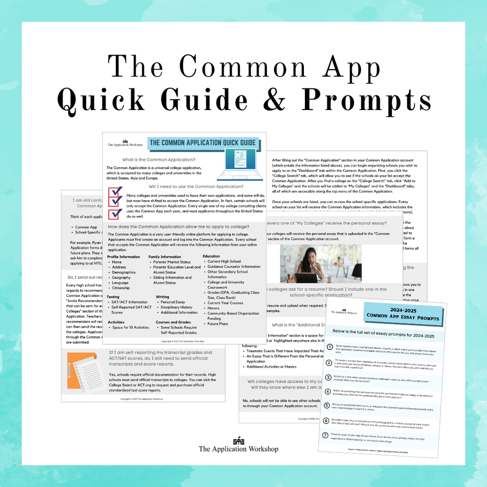 Free College Admissions Resources — Application Workshop