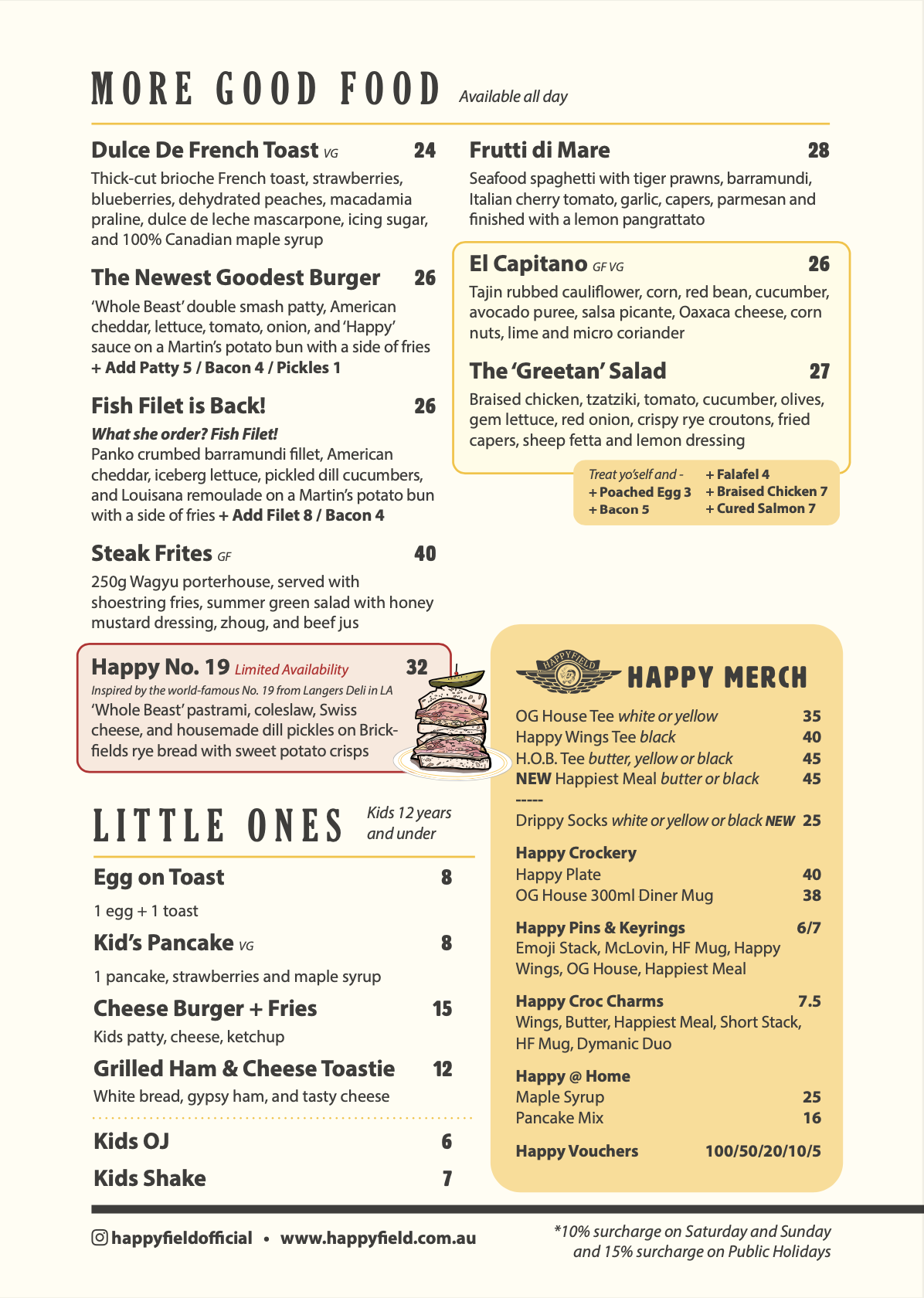 The Menu — Happyfield