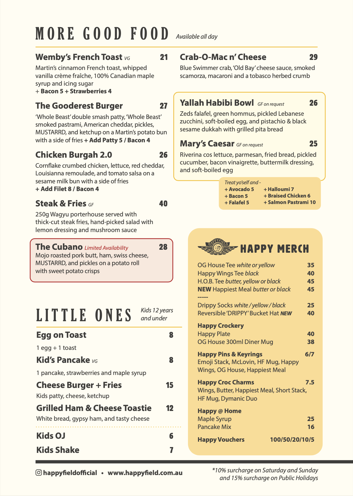 The Menu — Happyfield