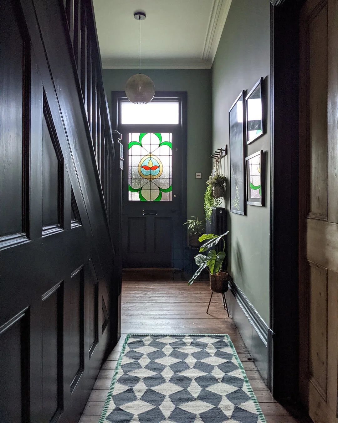 Dark Green Hallway - No Space Like Home