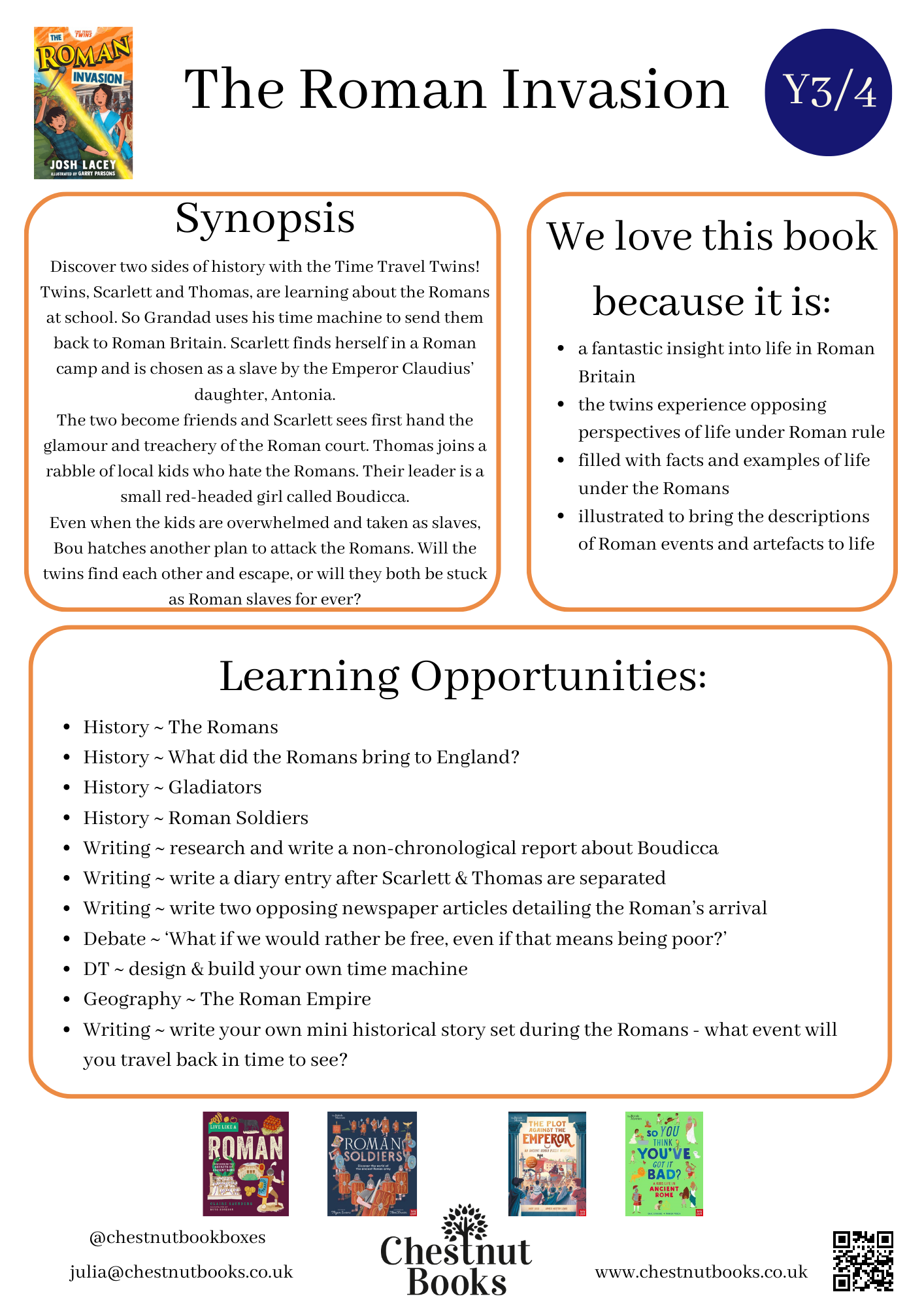 The Roman Invasion by Josh Lacey — Chestnut Books