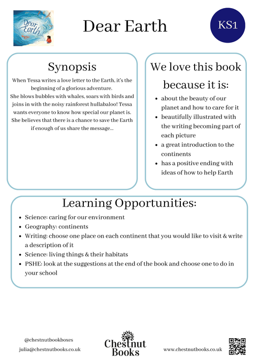 Dear Earth by Isabel Otter — Chestnut Books